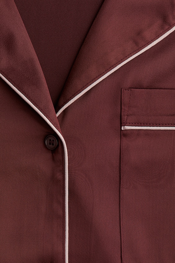 Satin Pajamas - Burgundy - Ladies | H&M US