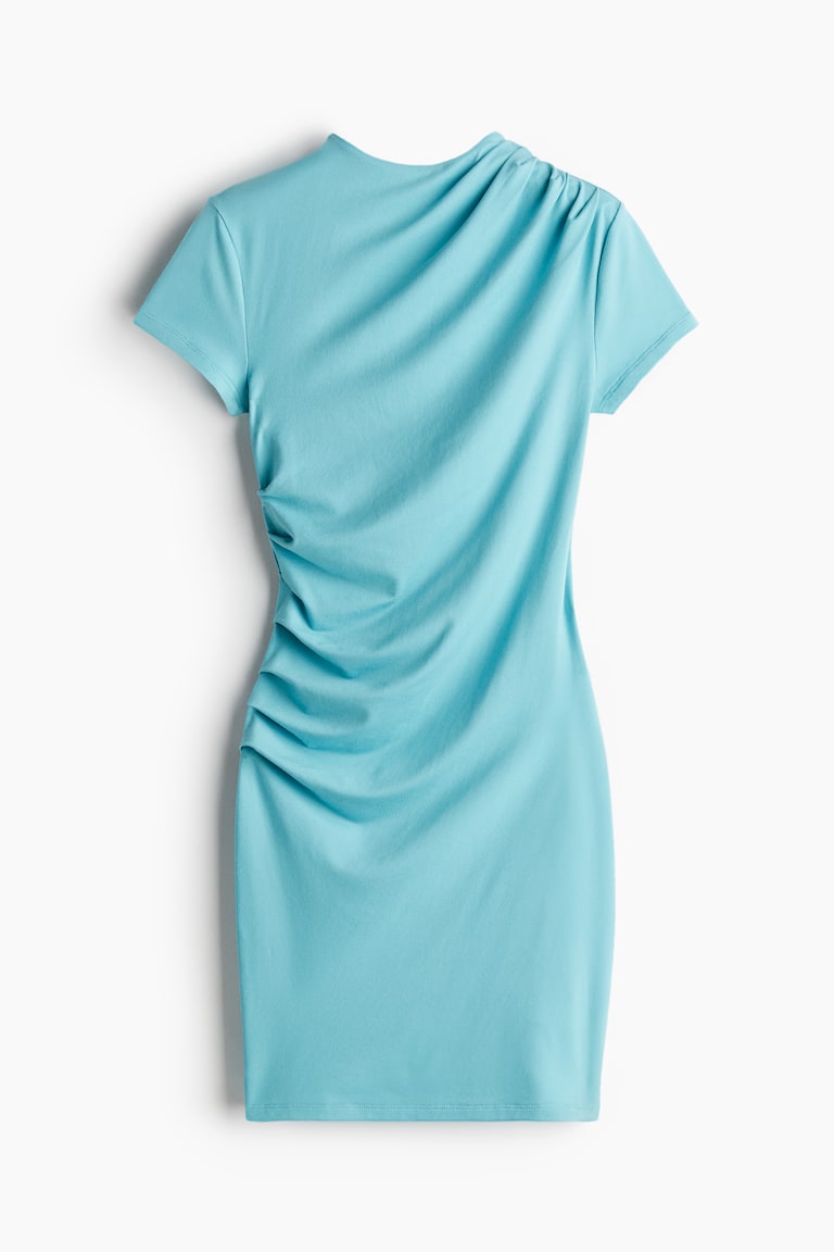 Women's Turquoise Draped bodycon dress | H&M IN