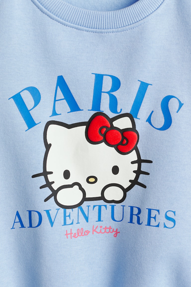 Light blue/Hello Kitty Printed Sweatshirt for kids | H&M US