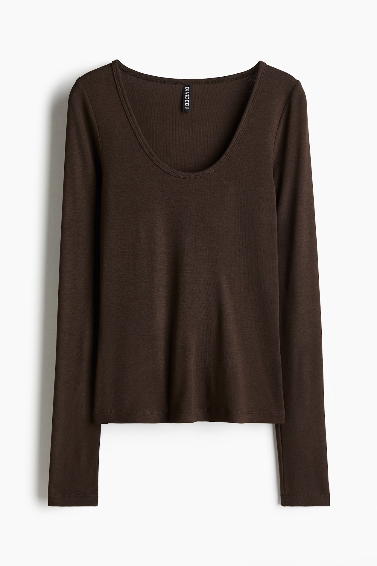 Ribbed Top - Dark brown - Ladies | H&M US