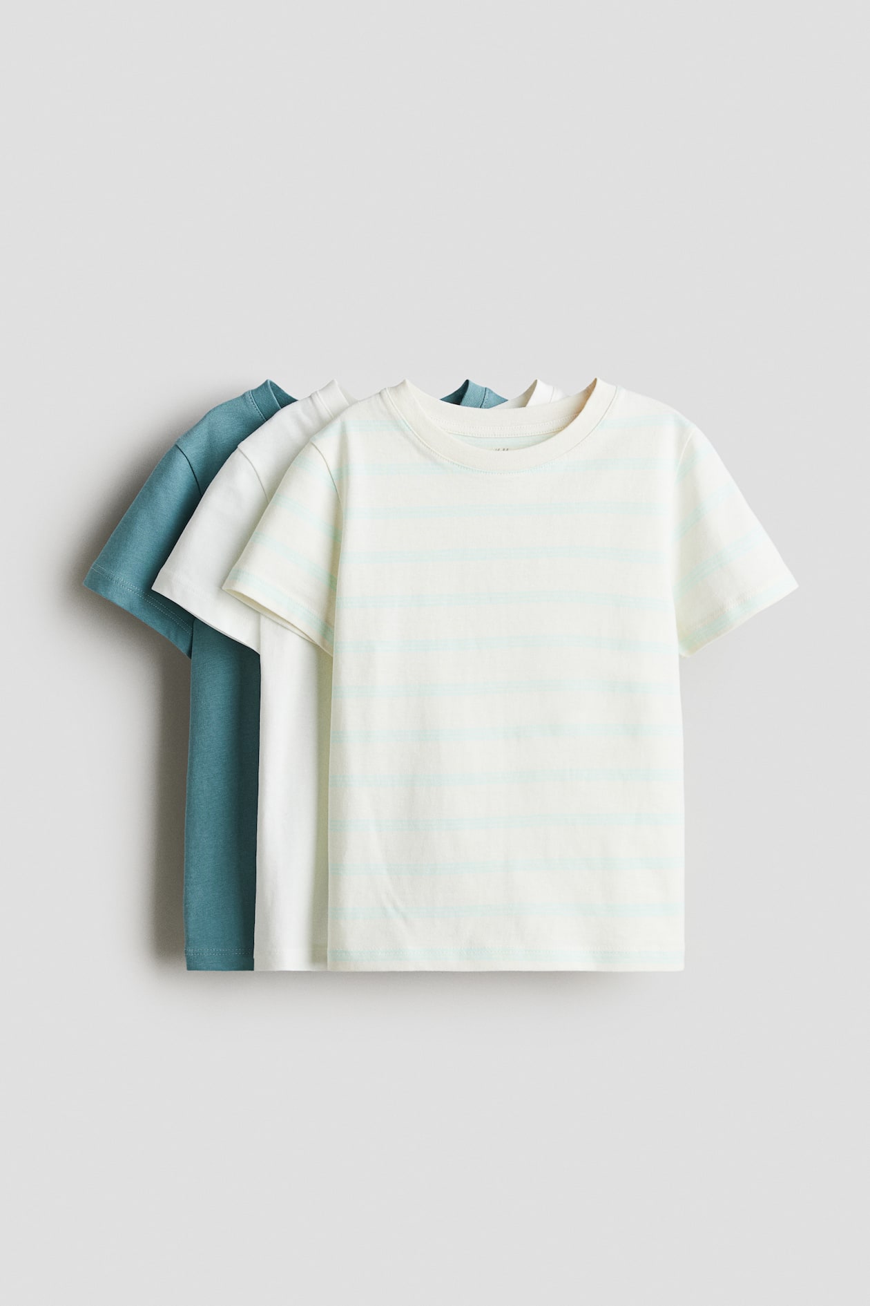 3-pack T-shirts - Turquoise/White - Kids | H&M IE