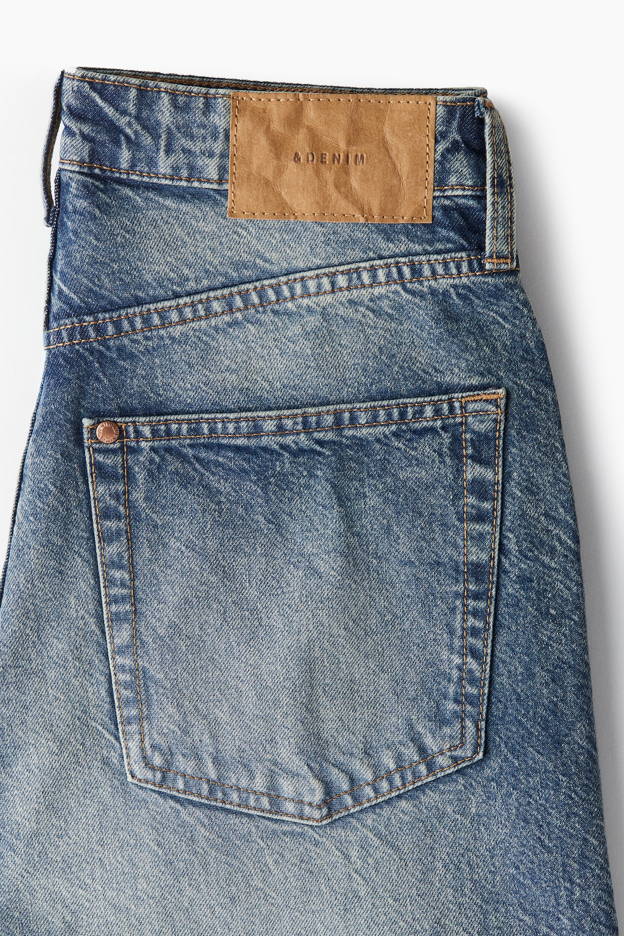 Women's Denim blue Ava Ultra High Rise Wide Leg Jeans | H&M US