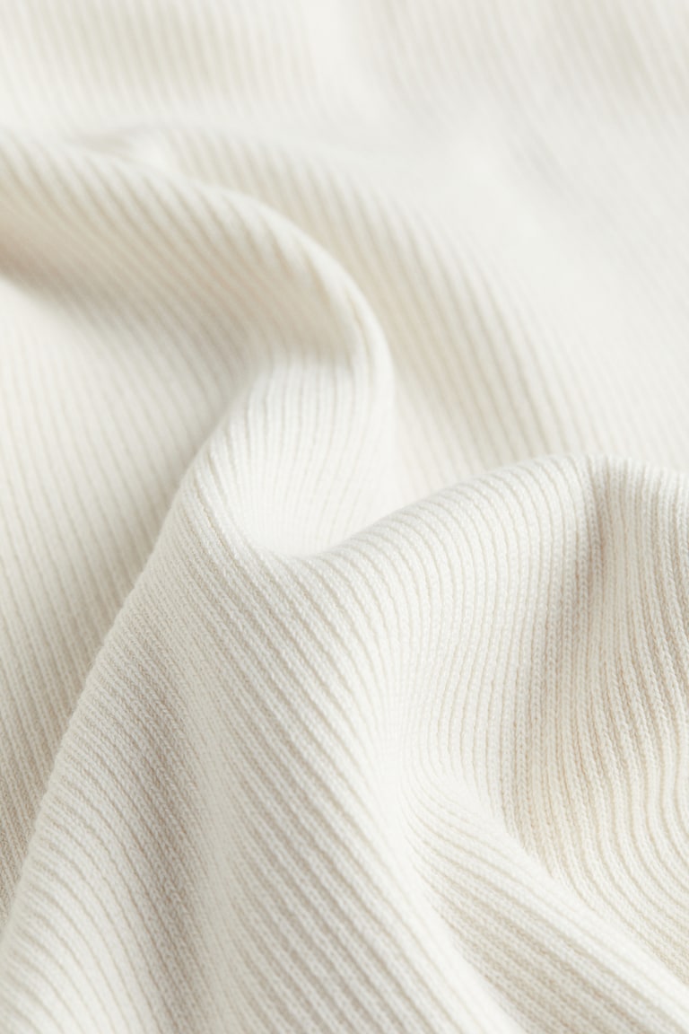 Rib-knit bodycon dress - Cream - Ladies | H&M GB