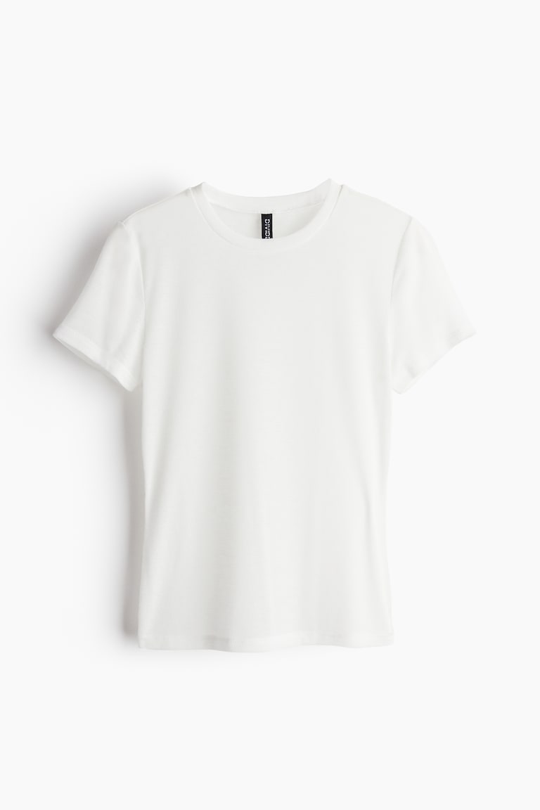 Women's White Fitted T-shirt | H&M US