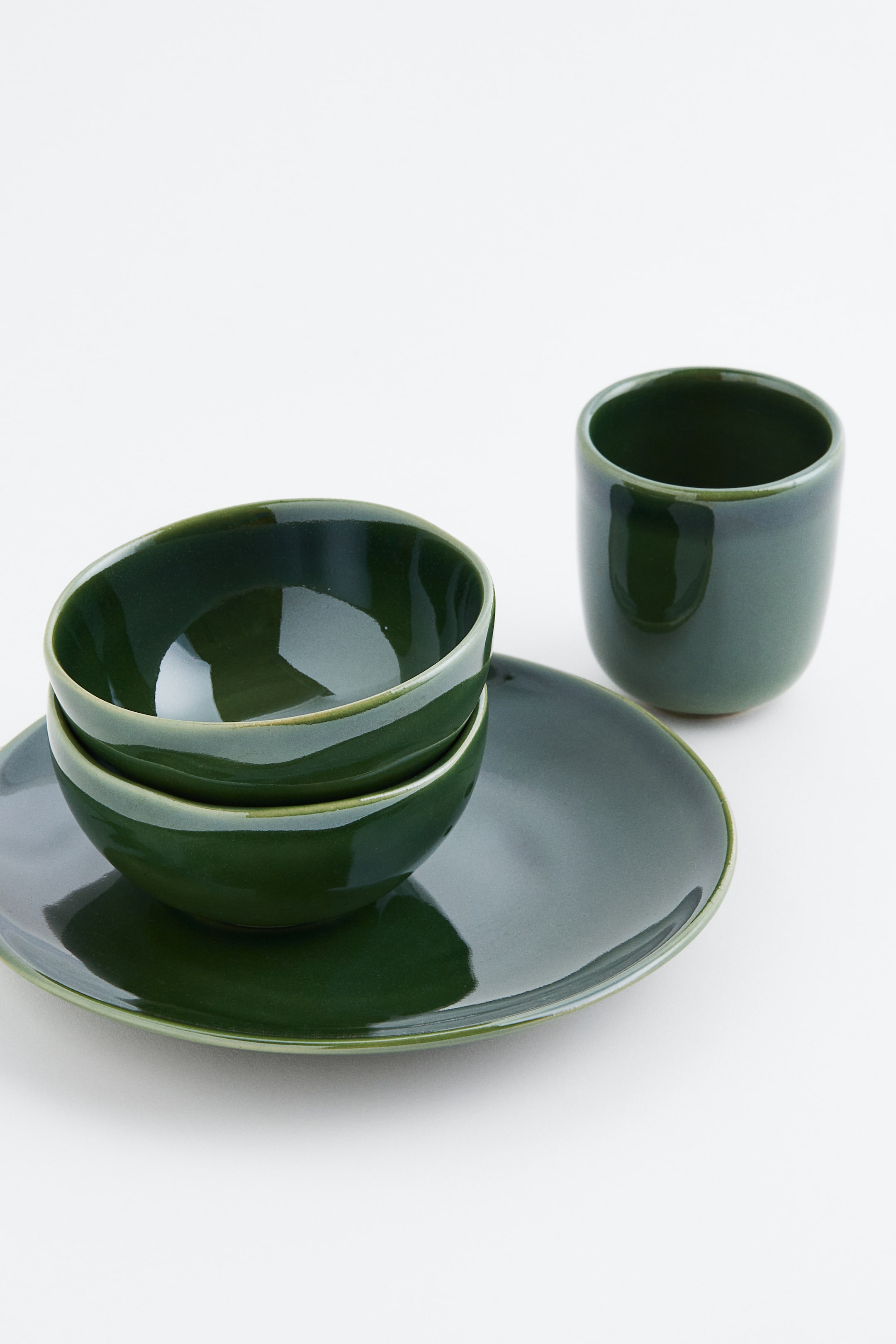 Kleiner Teller aus Steingut - Grün - Home All | H&M DE