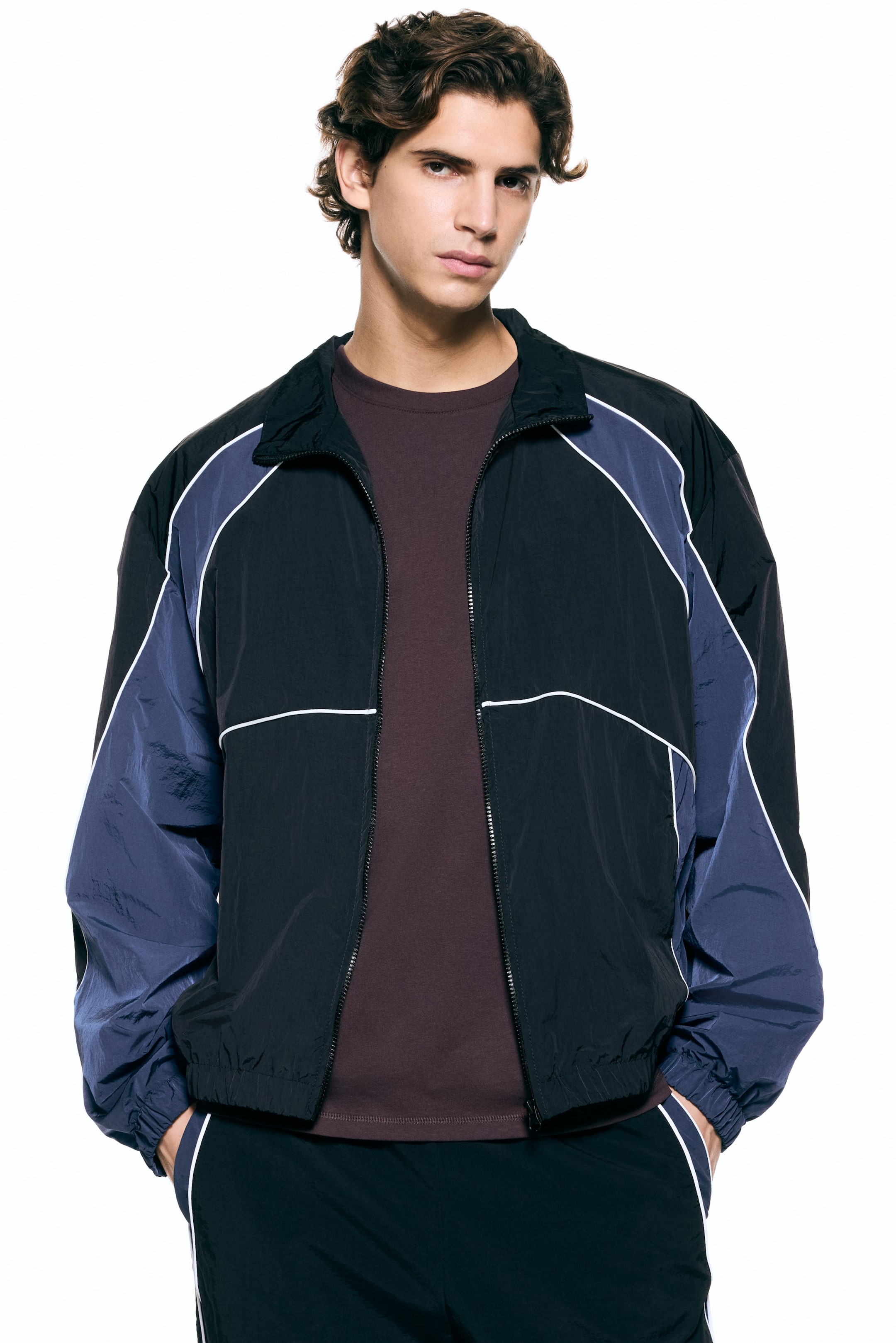 Men’s Black/color block Color-Block Track Jacket | H&M CA