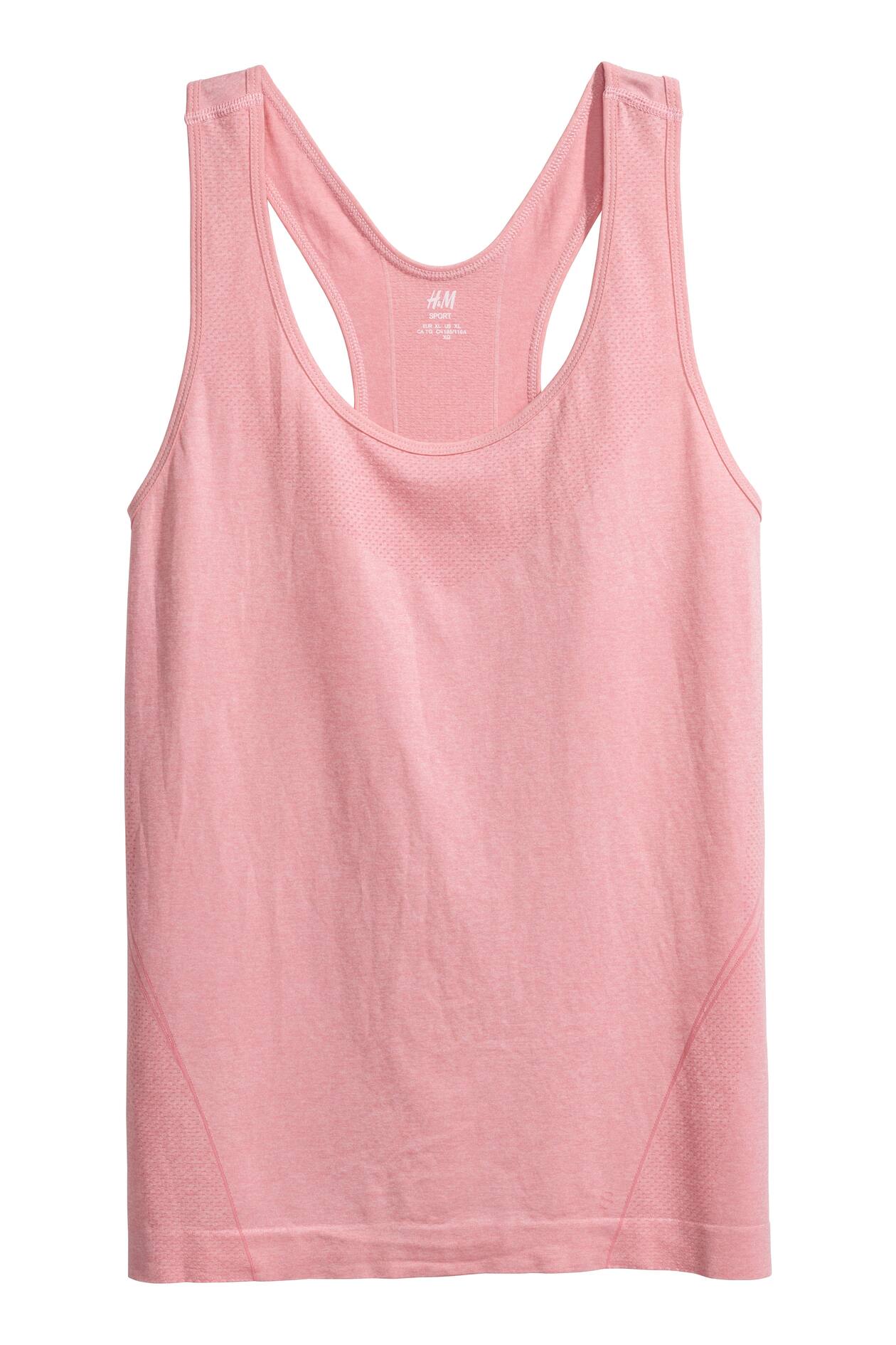 Women's Pink melange H&M+ Seamless Sports Tank Top | H&M CA