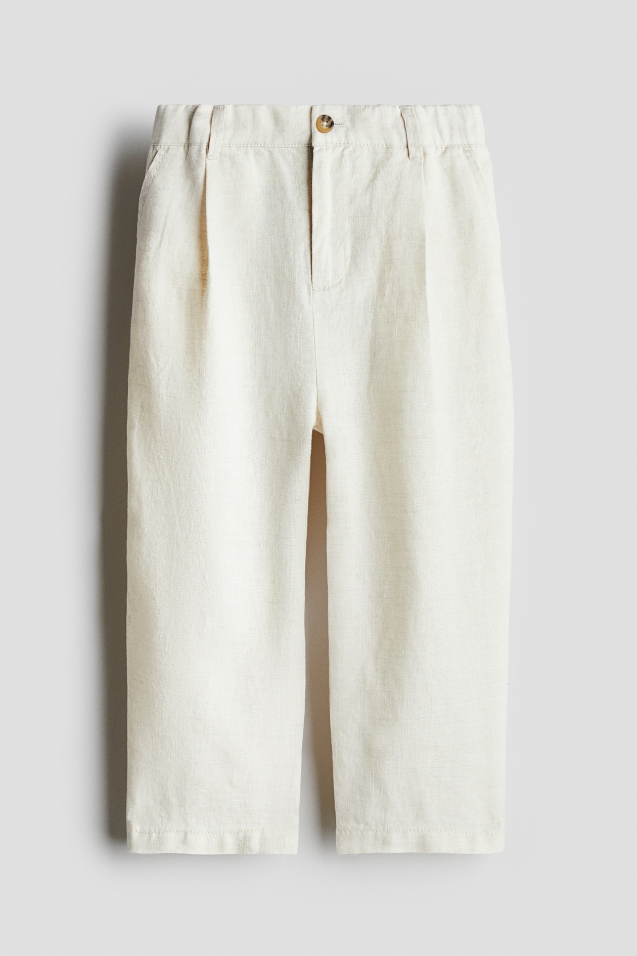 Pantalón Loose-fit de lino - Beige claro - Kids | H&M MX