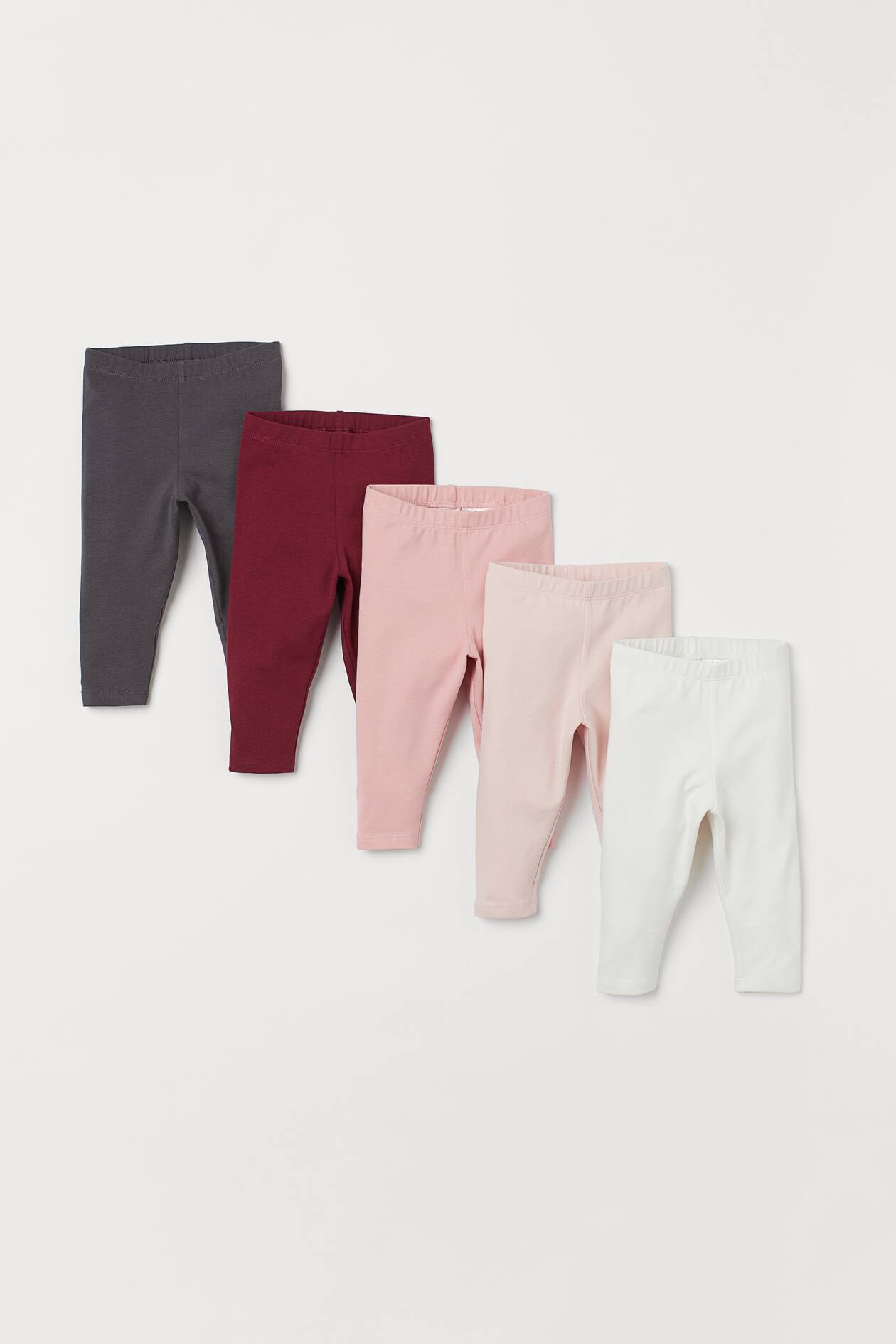 Pet pari helanki od žerseja - Light pink/Multicoloured - Kids | H&M RS