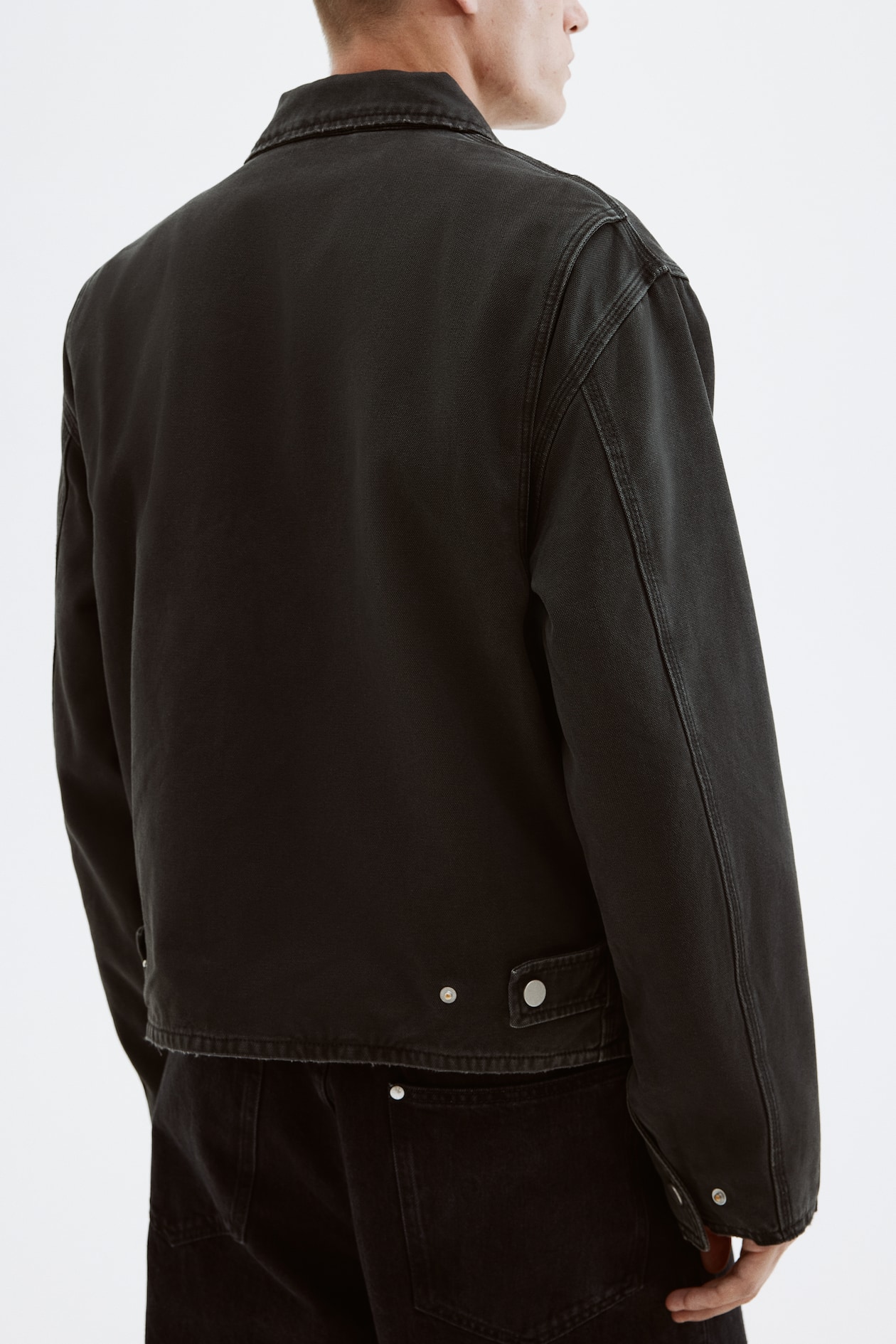 Men’s Dark gray Canvas Workwear Jacket | H&M US