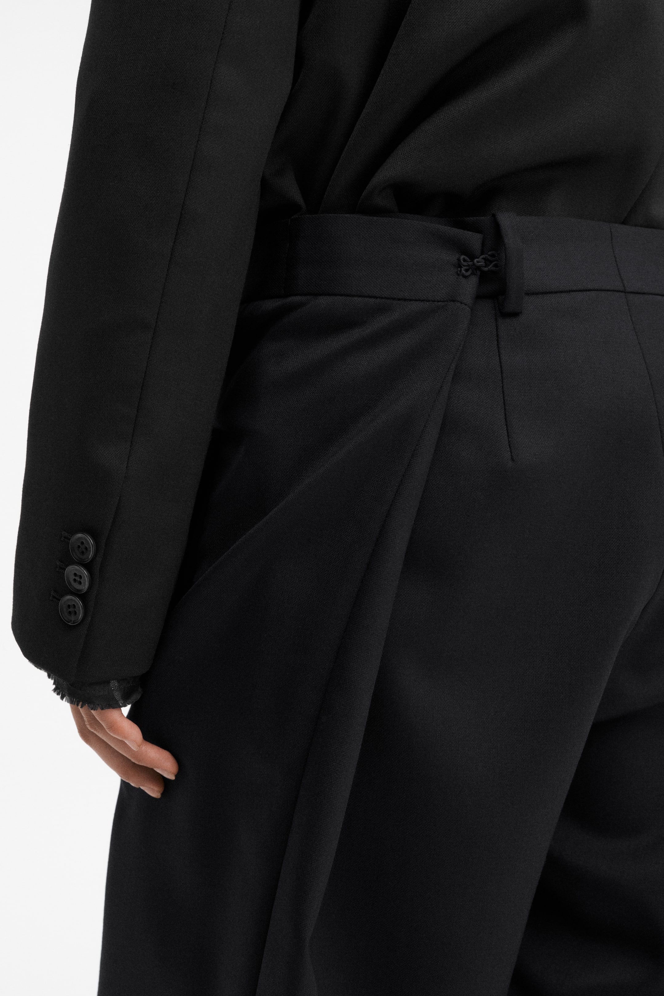 Women's Black Wool Blend Tailored Pants | H&M AU