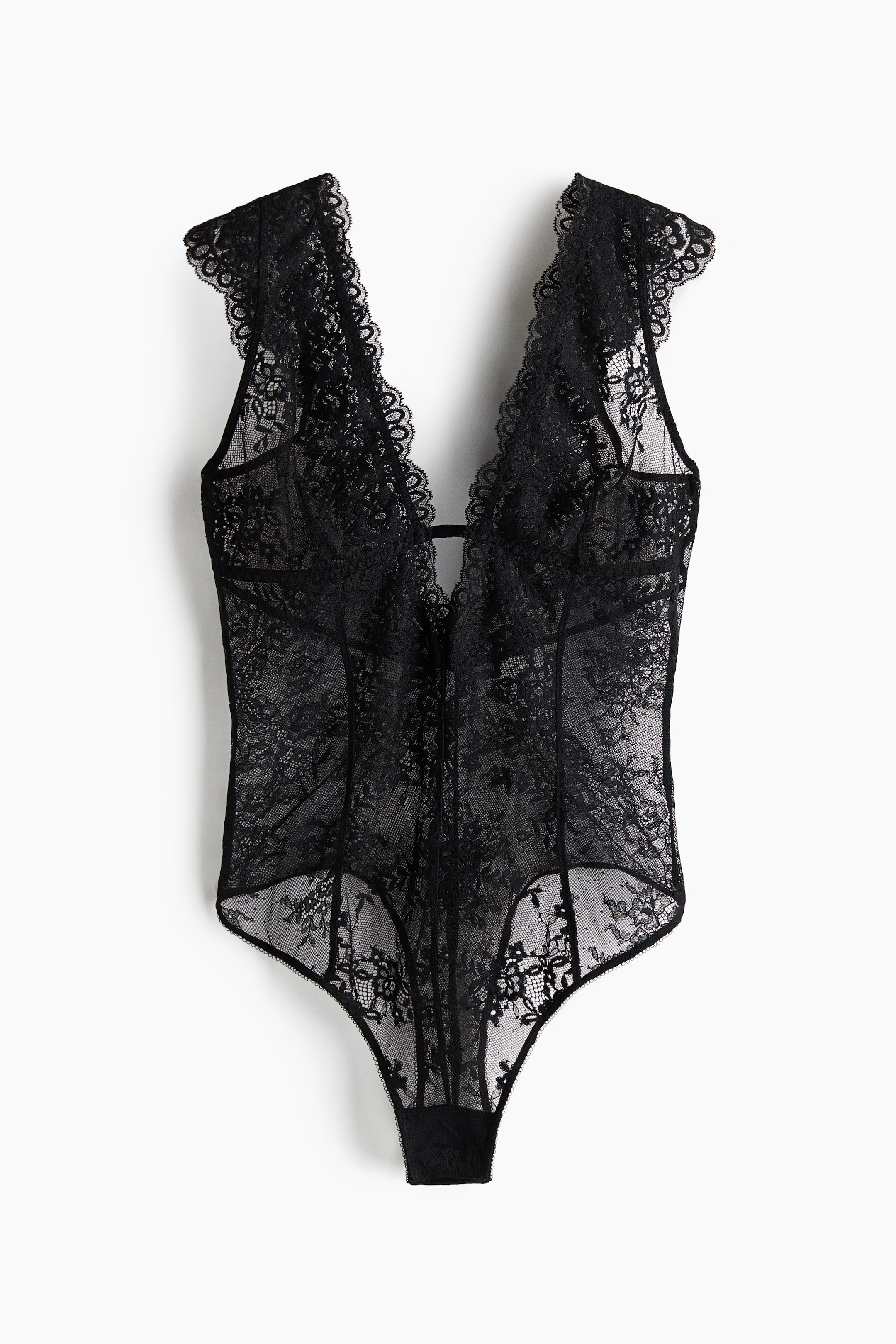 Women's Black Lace Bodysuit | H&M CA