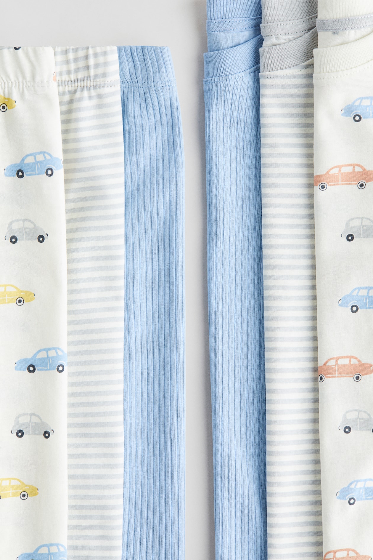 3-pack cotton pyjamas - Light blue/Cars - Kids | H&M IE