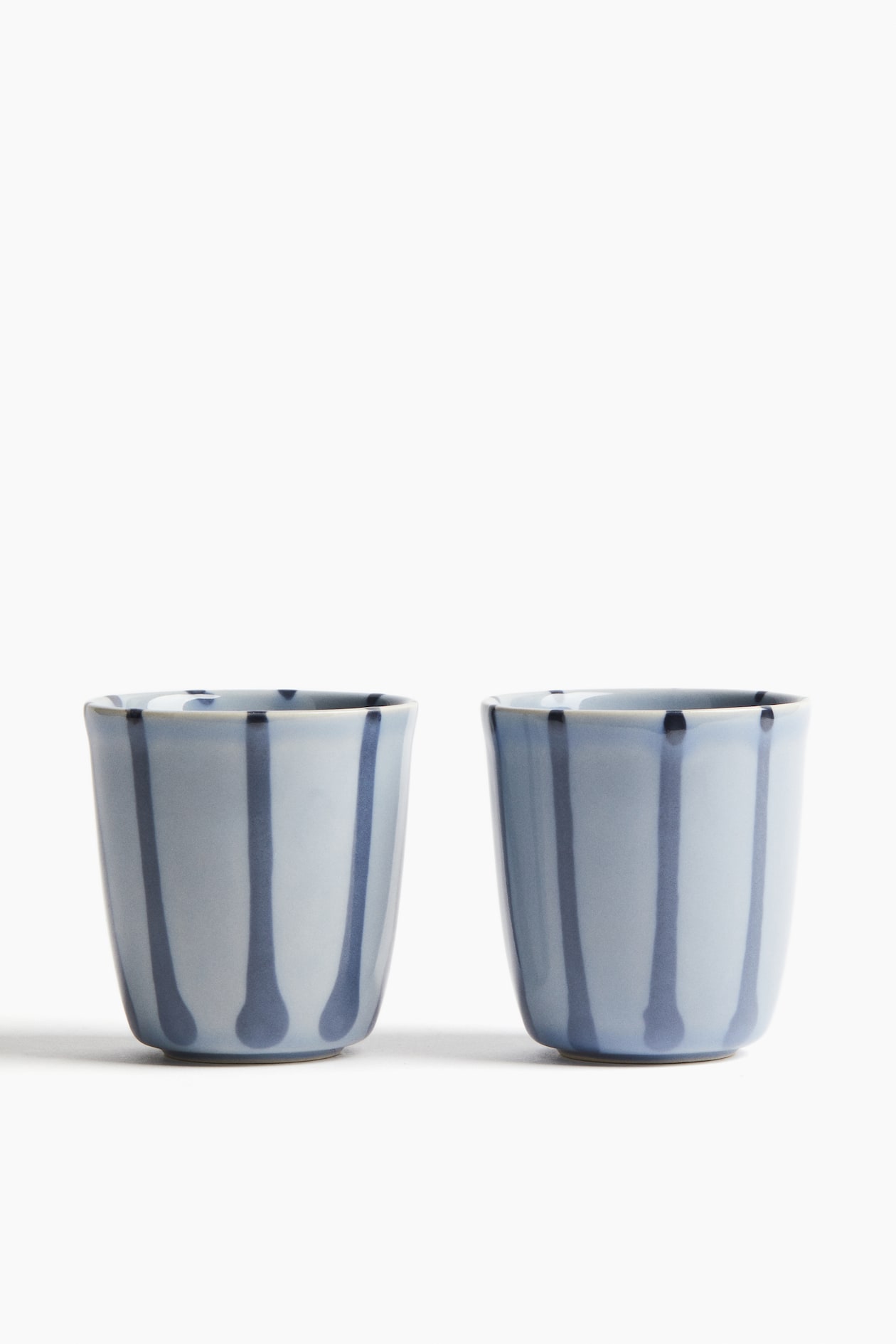 Blue/patterned 2-Pack Drip-Glazed Stoneware Mugs - Dining Room | H&M ...