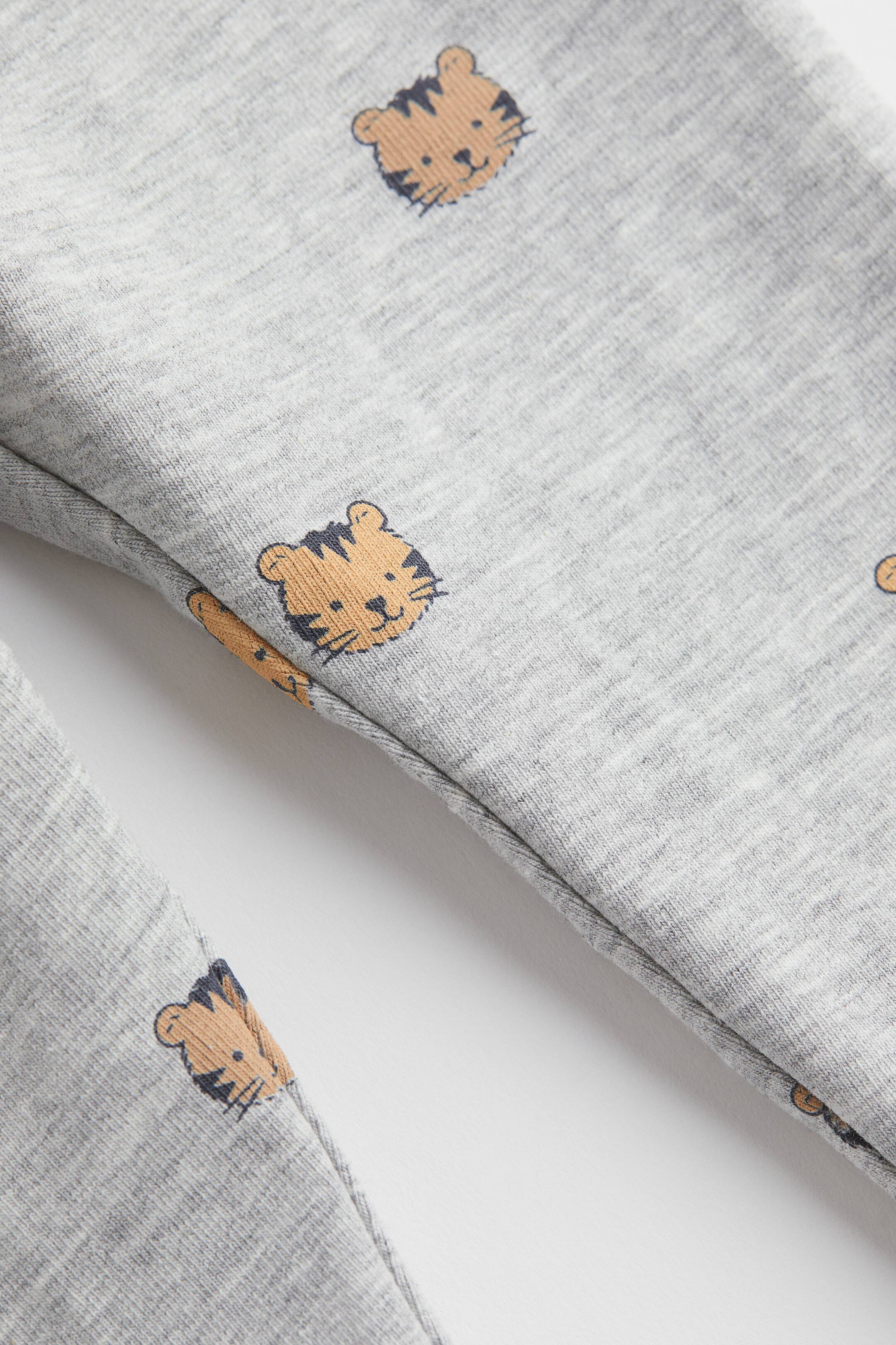 2-piece cotton set - Dark grey/Tigers - Kids | H&M GB