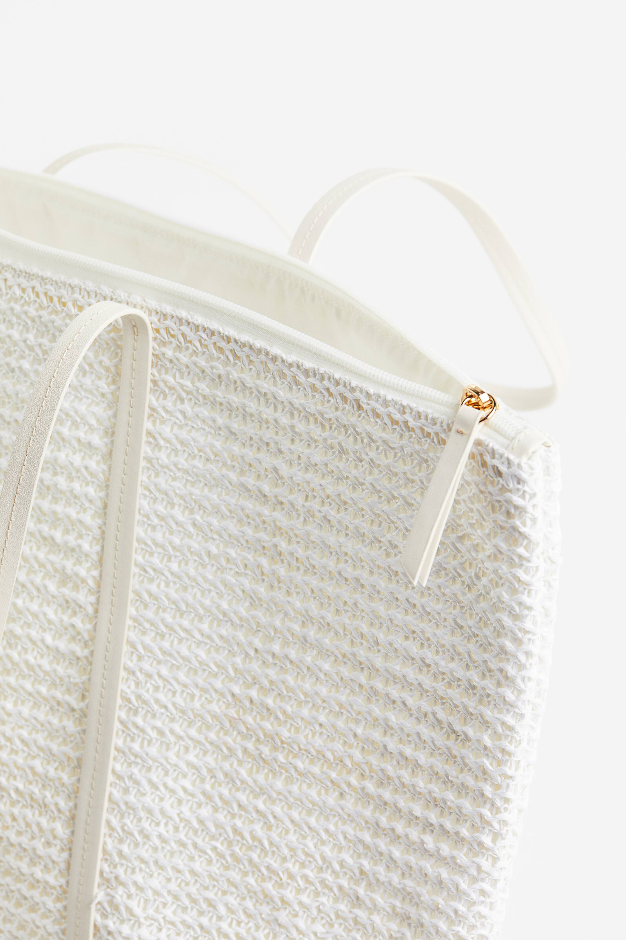 Hasır Shopper Çanta - Beyaz - KADIN | H&M TR