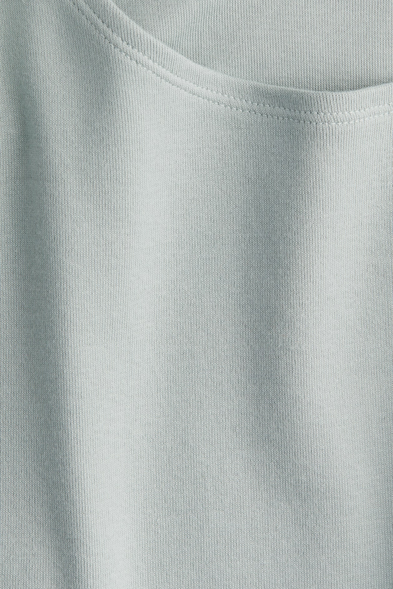 Women's Light turquoise Boat-Neck Cotton Top | H&M CA
