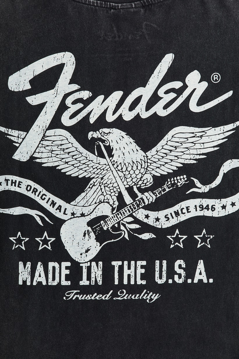 Oversized Fit T-shirt - Black/Fender - Men | H&M US