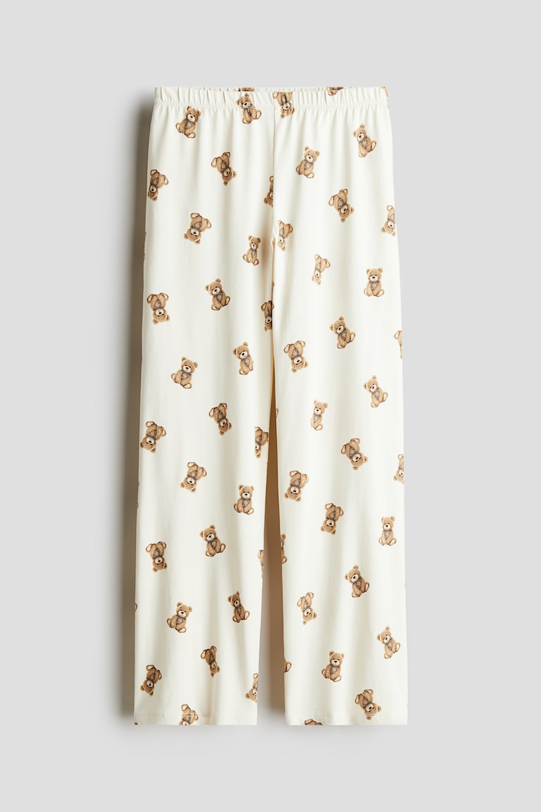 Cream/Teddy bears Printed cotton pyjama bottoms for kids | H&M GB
