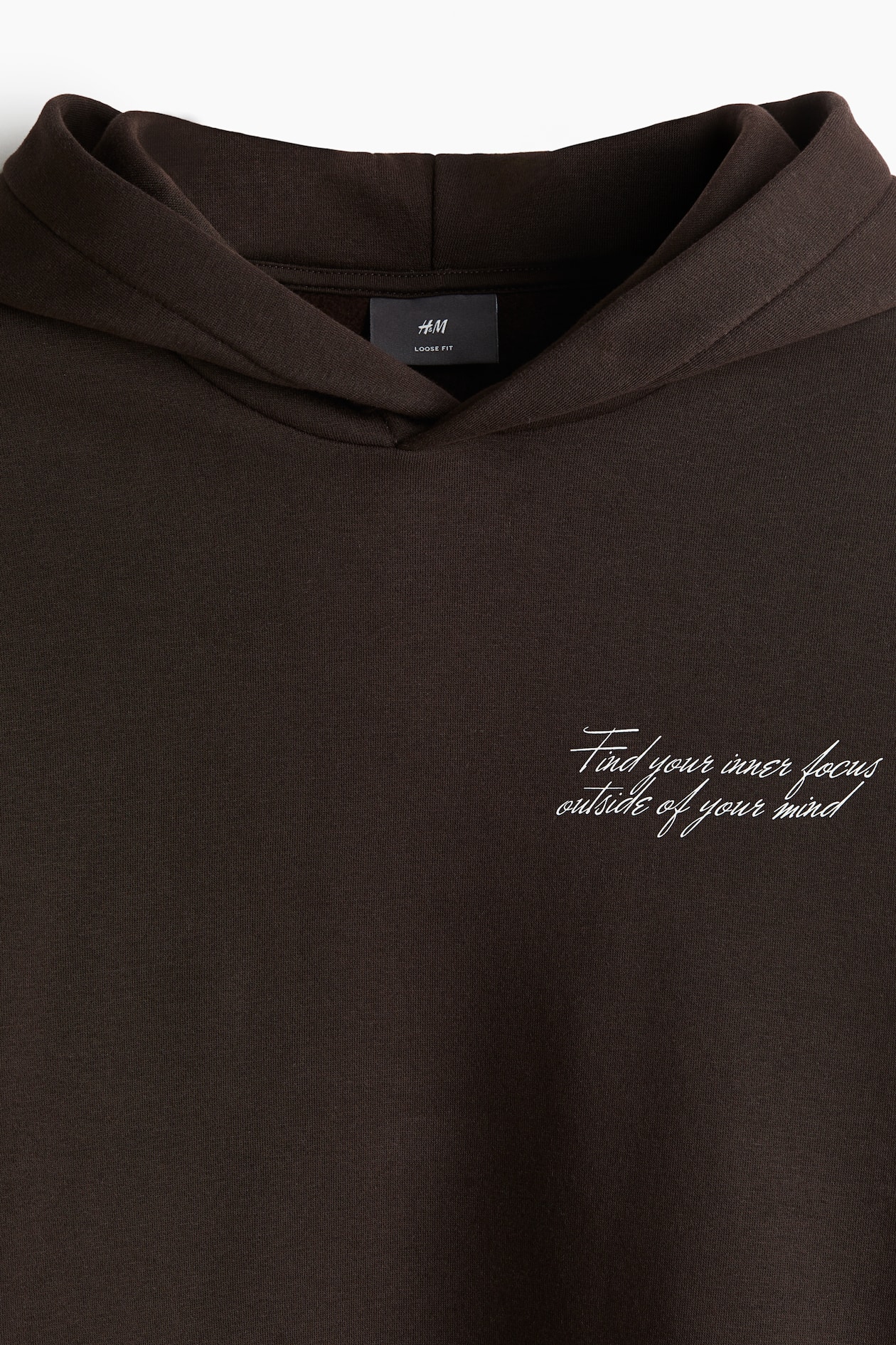 Men’s Dark brown/Inner Focus Loose Fit Printed hoodie | H&M IN