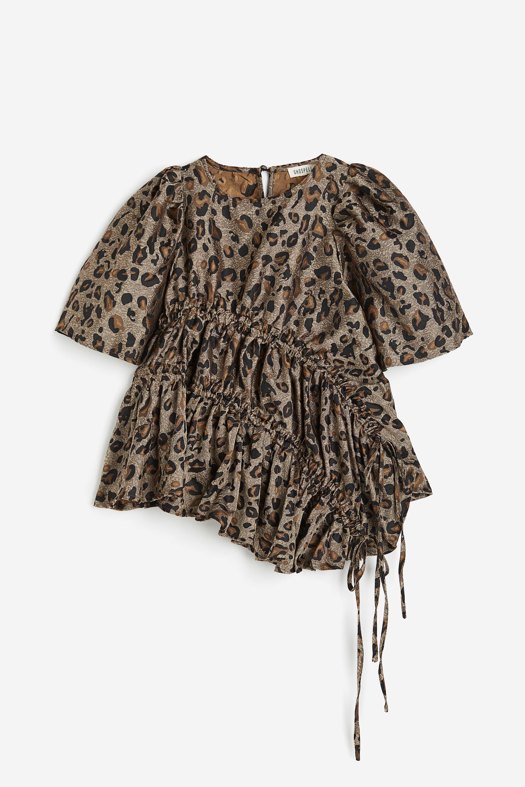 Mabel Leoparden Rüschen-top - Braun - GHOSPELL - Ladies | H&M AT