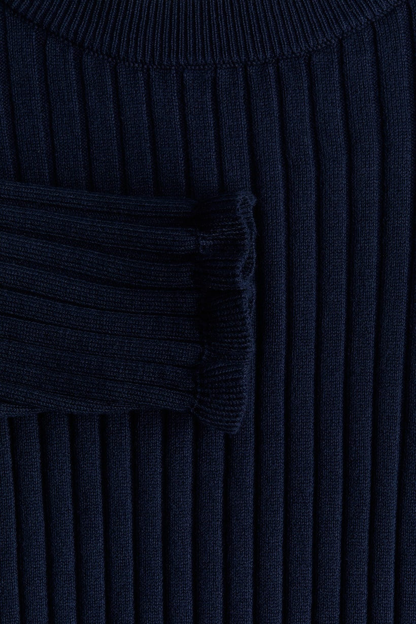 Navy blue Rib-knit Sweater for kids | H&M CA