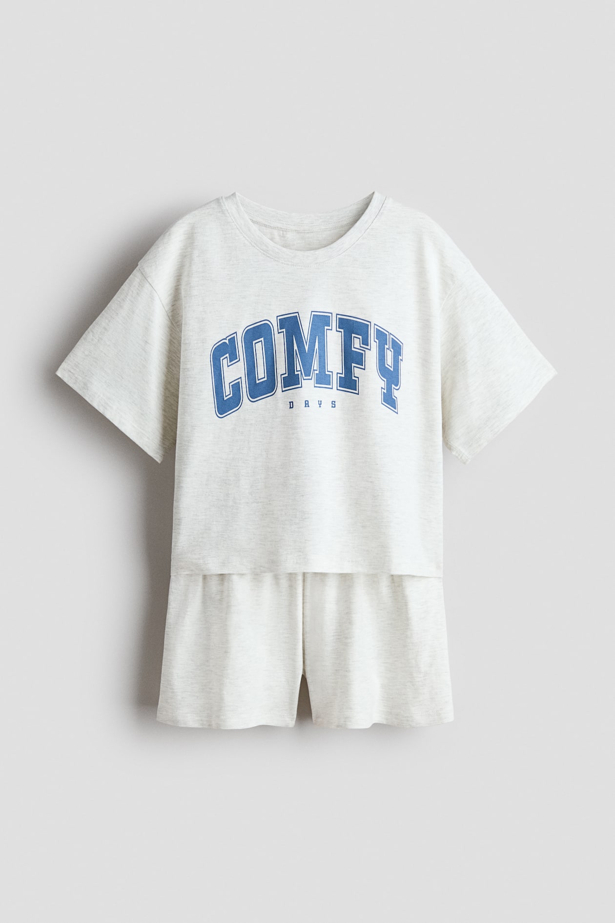 Light grey marl/Comfy Cotton pyjamas for kids | H&M IN