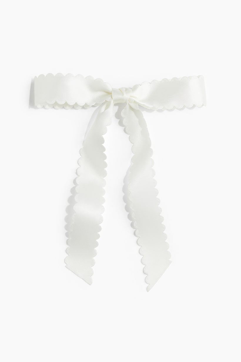 Broche para el cabello con moño de satín - Blanco - Ladies | H&M MX