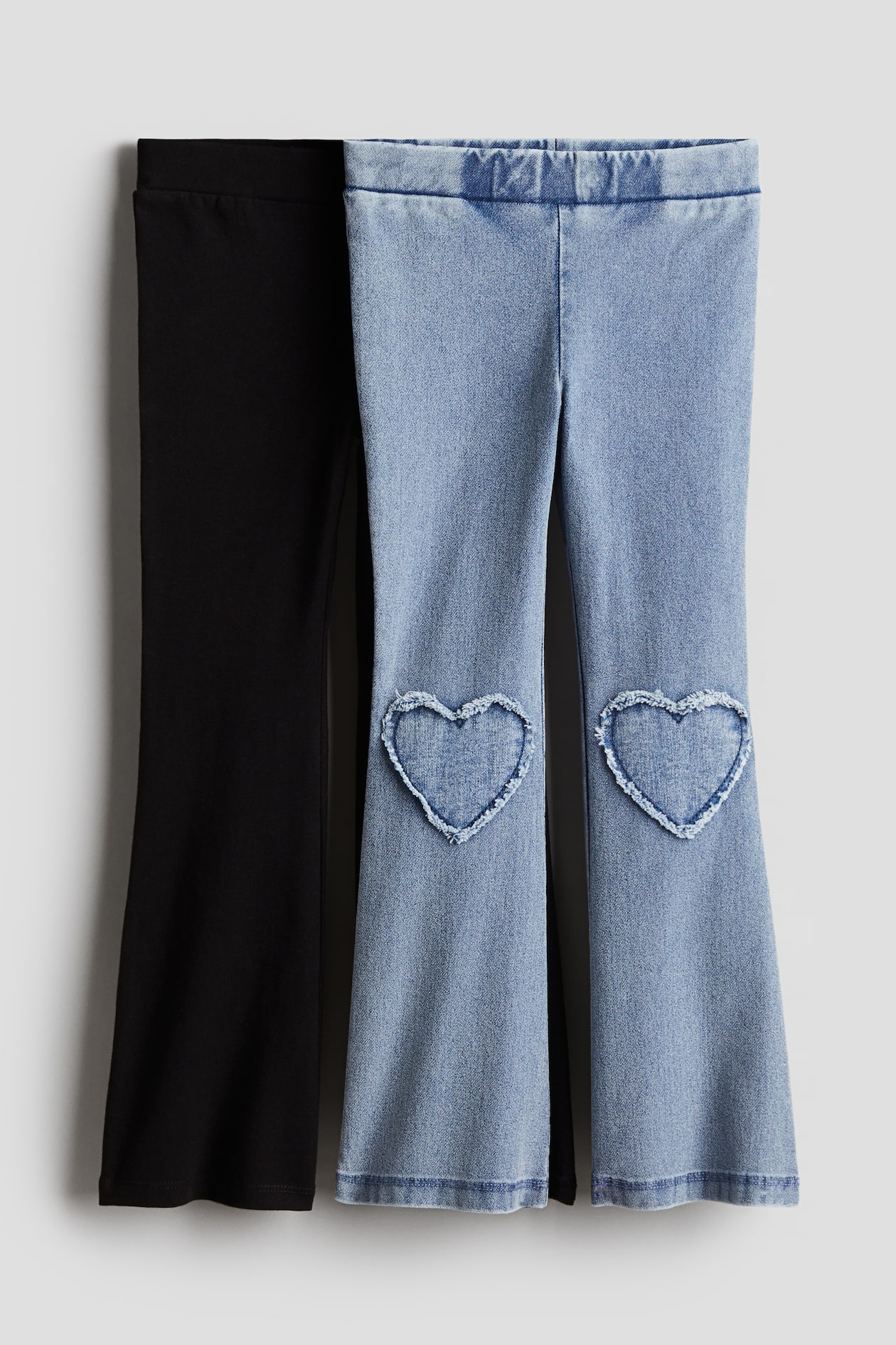 2-pack Flared Jeggings - Denim blue/black - Kids | H&M US