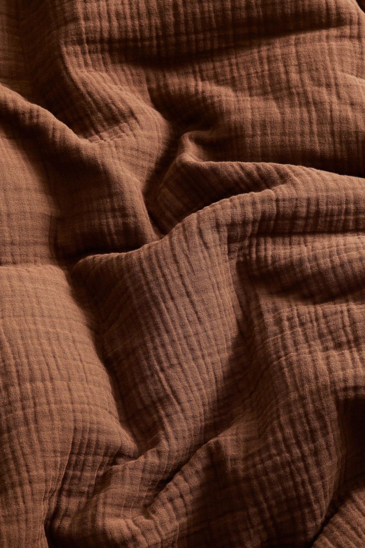 Parure de couette King size en mousseline - Marron - Home All | H&M FR
