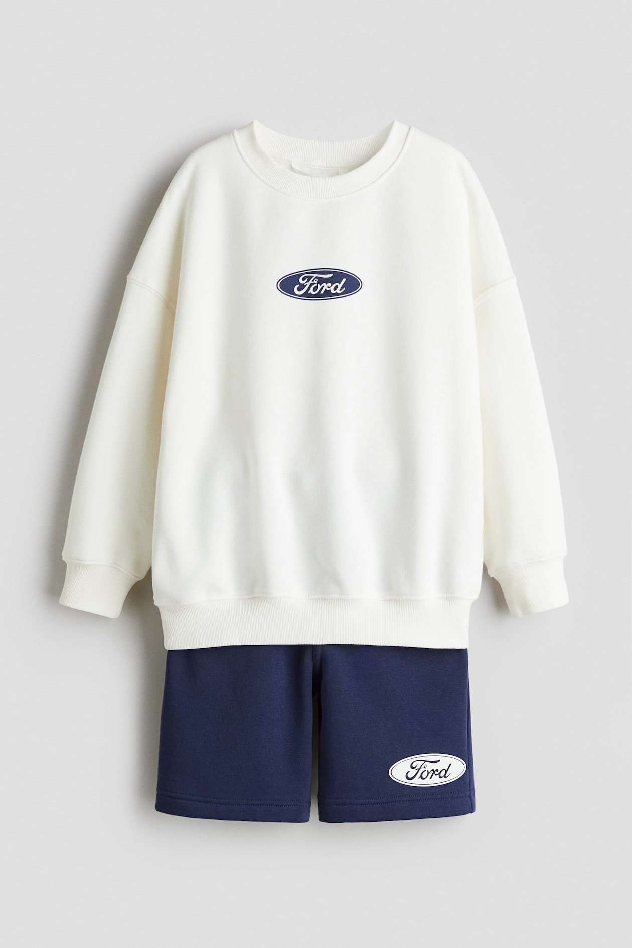 Dvodelni komplet od duks materijala s aplikacijom - Bela/Ford - Kids ...