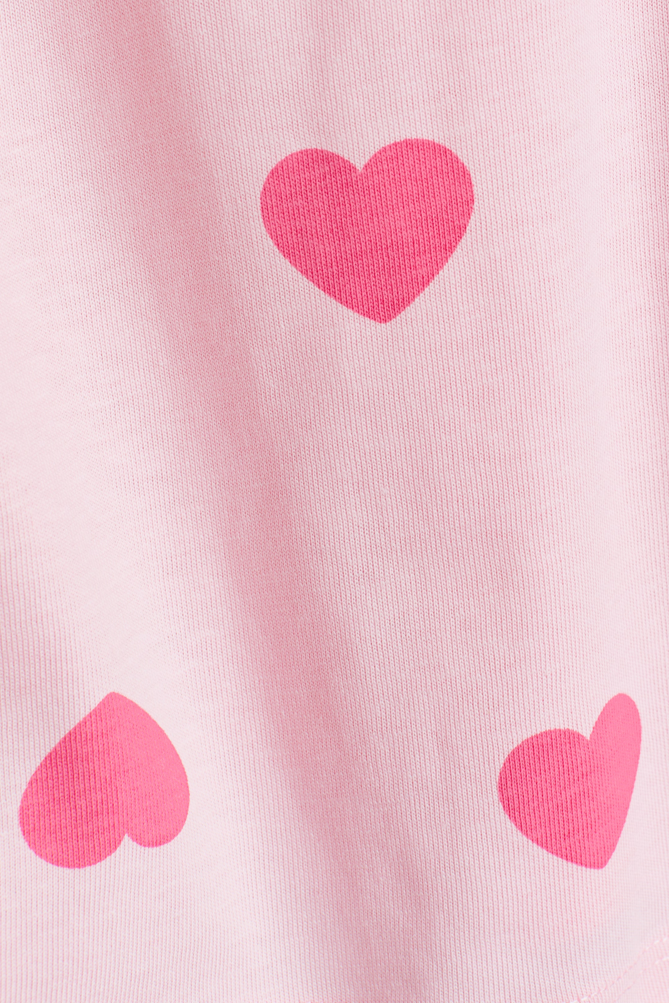 Boxy cotton T-shirt - Light pink/Hearts - Kids | H&M IN