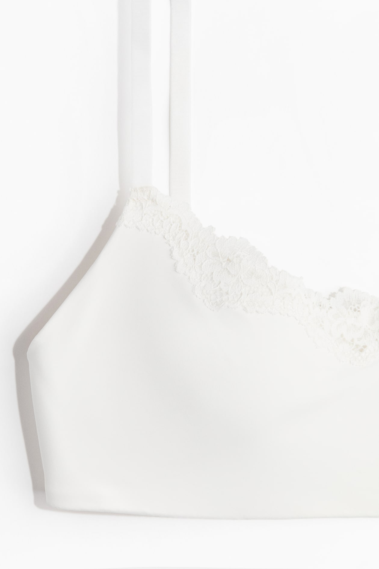 Women's White Padded Soft-Cup Microfiber Bra | H&M CA