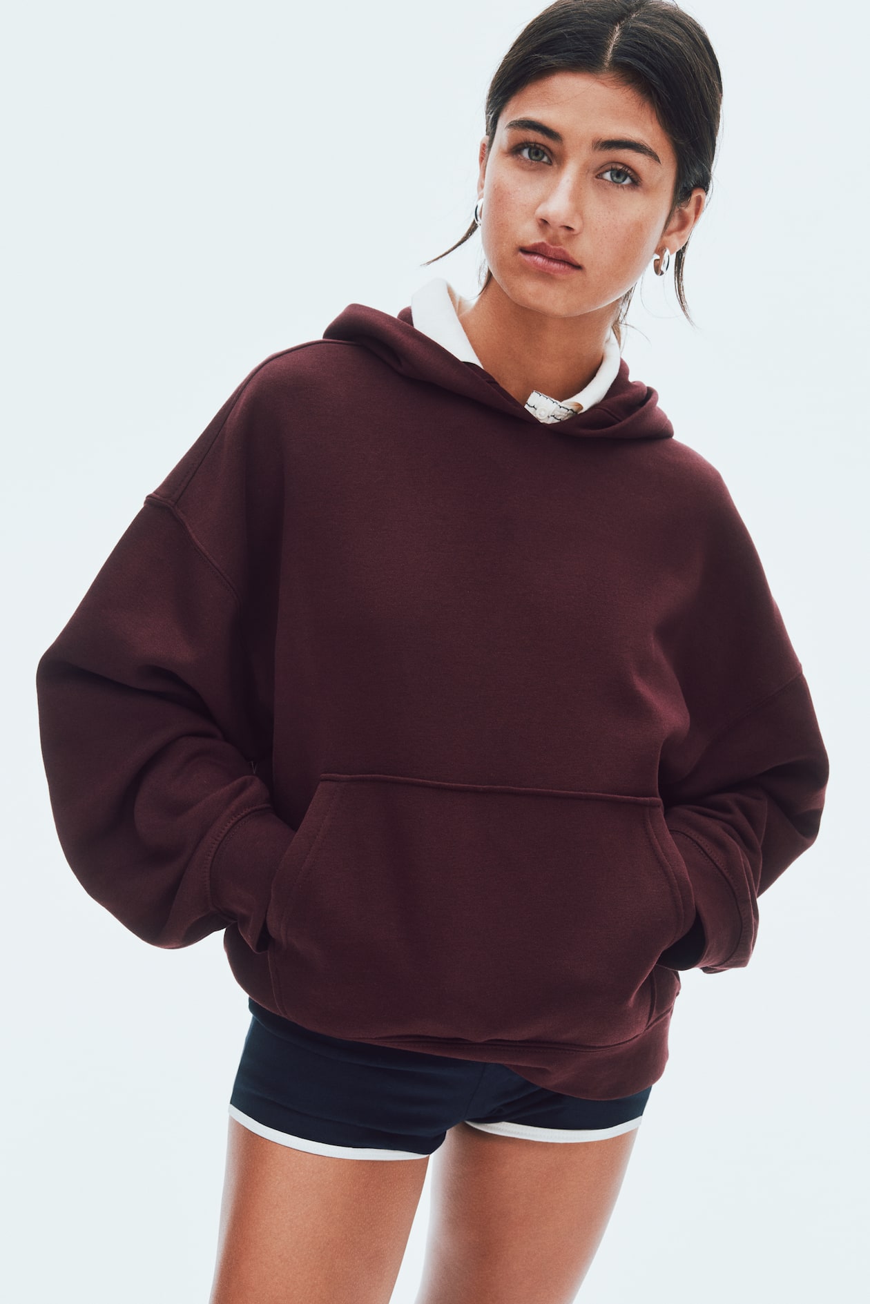 Oversized Hoodie - Burgundy - Ladies | H&M US