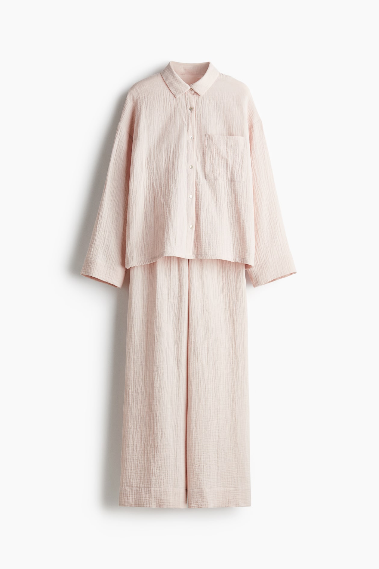 Cotton Muslin Pajamas - Powder pink - Ladies | H&M US