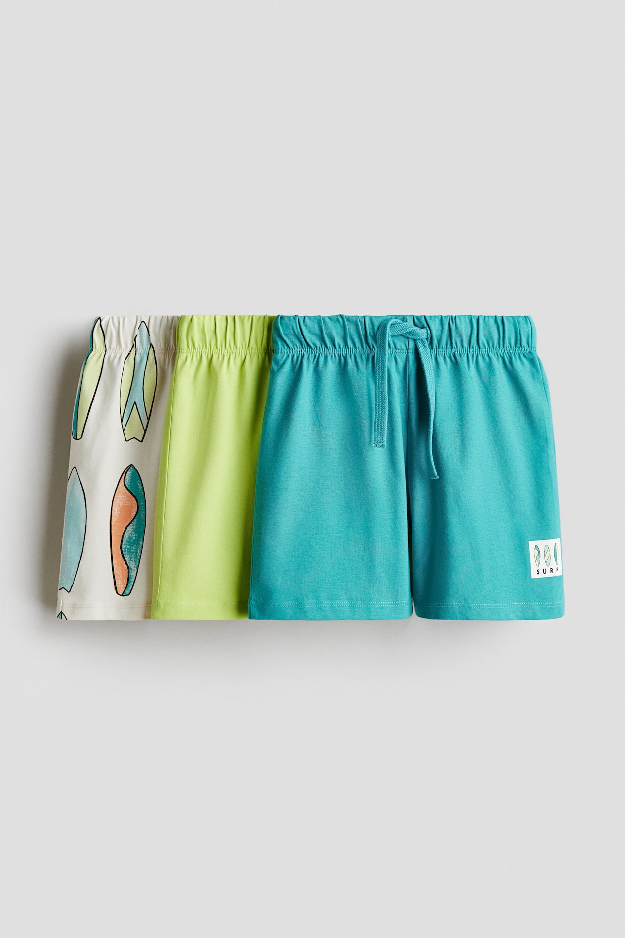 3-pack Pull On Shorts - Turquoise/Surf boards - Kids | H&M AU
