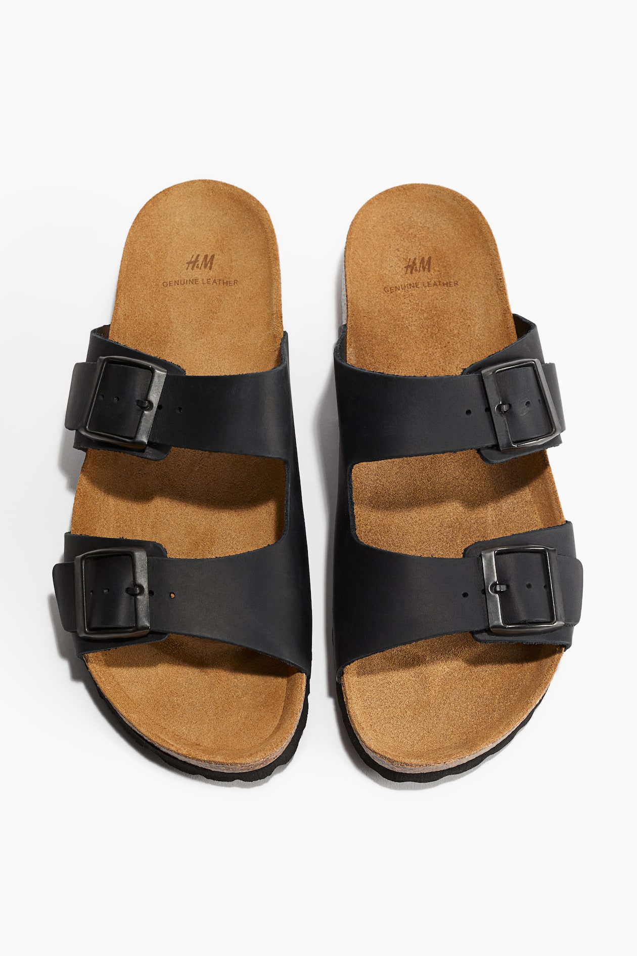 Men’s Black Leather Sandals - Sandals - No heel | H&M CA
