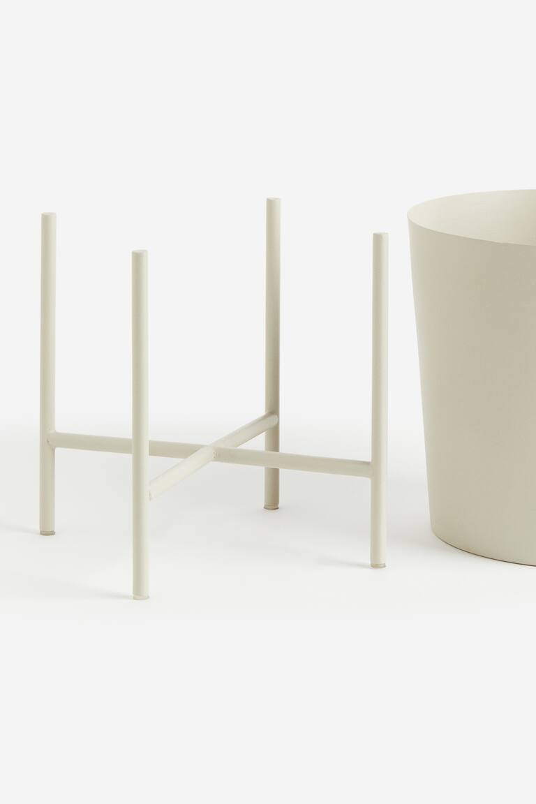 Light beige Large Plant Pot on Stand at H&M Home | H&M US