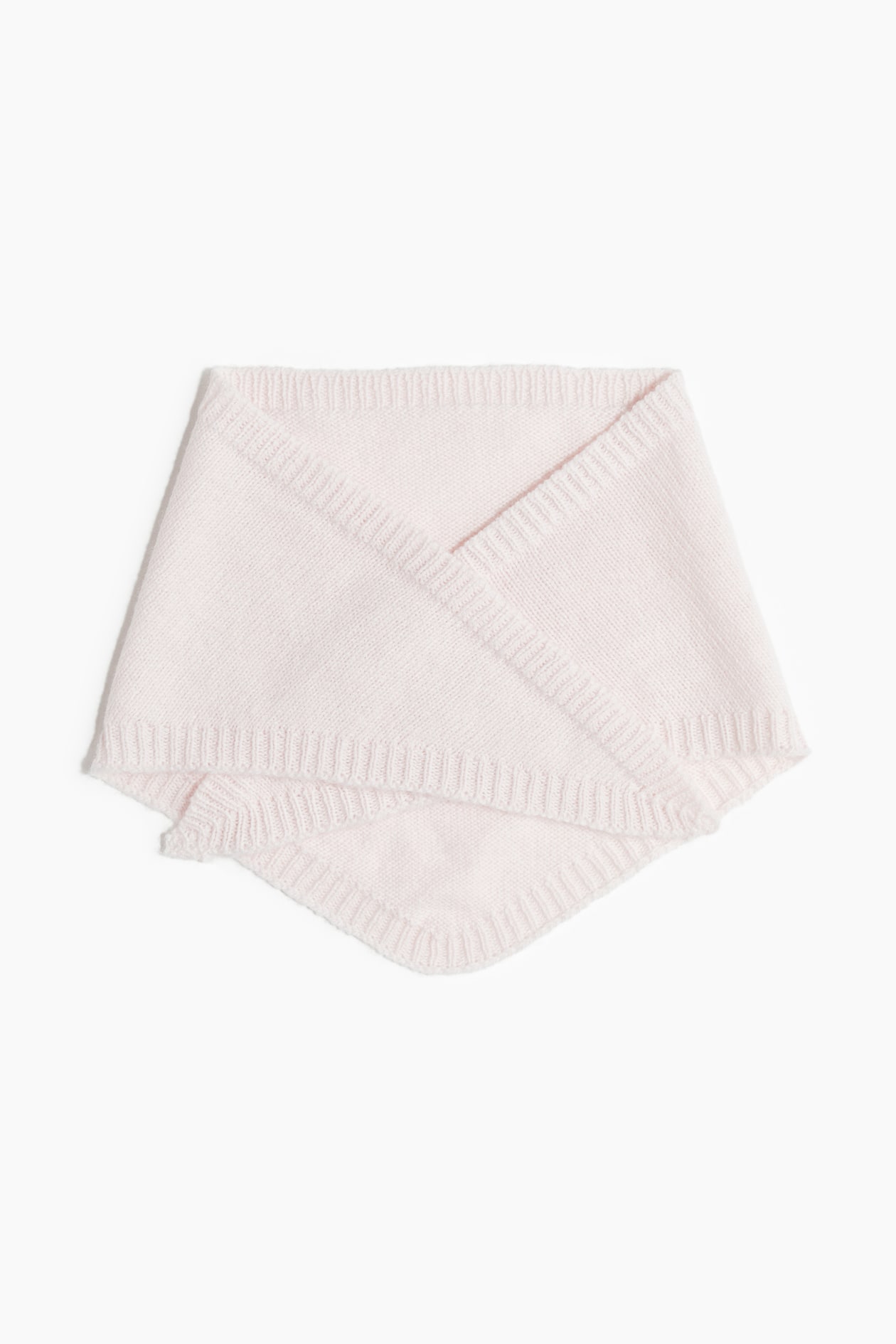 Women's Light dusty pink Knit Triangle Scarf | H&M US