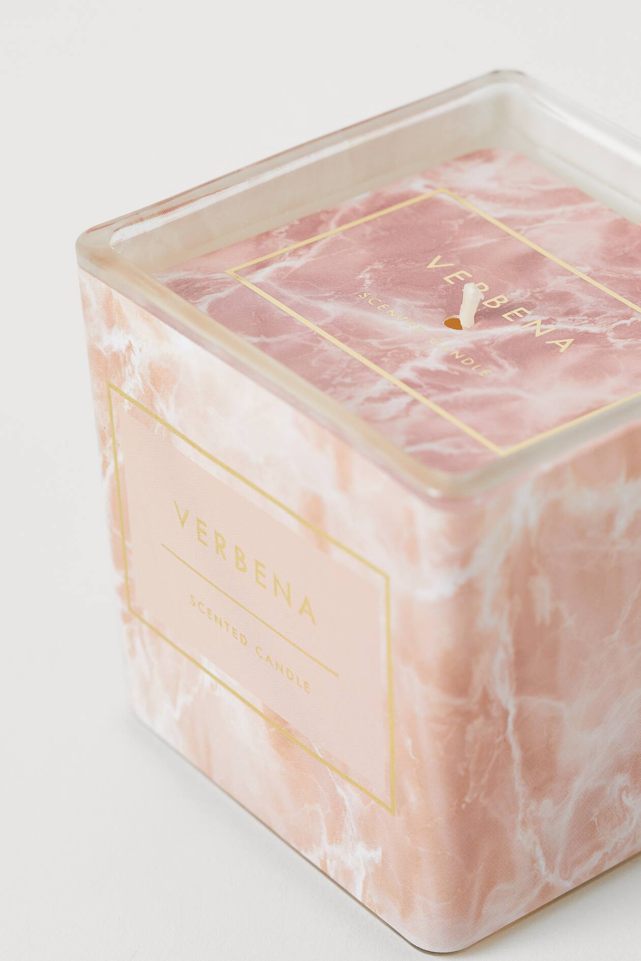 Scented Candle in Glass Holder - Pink/Verbena - Home All | H&M US