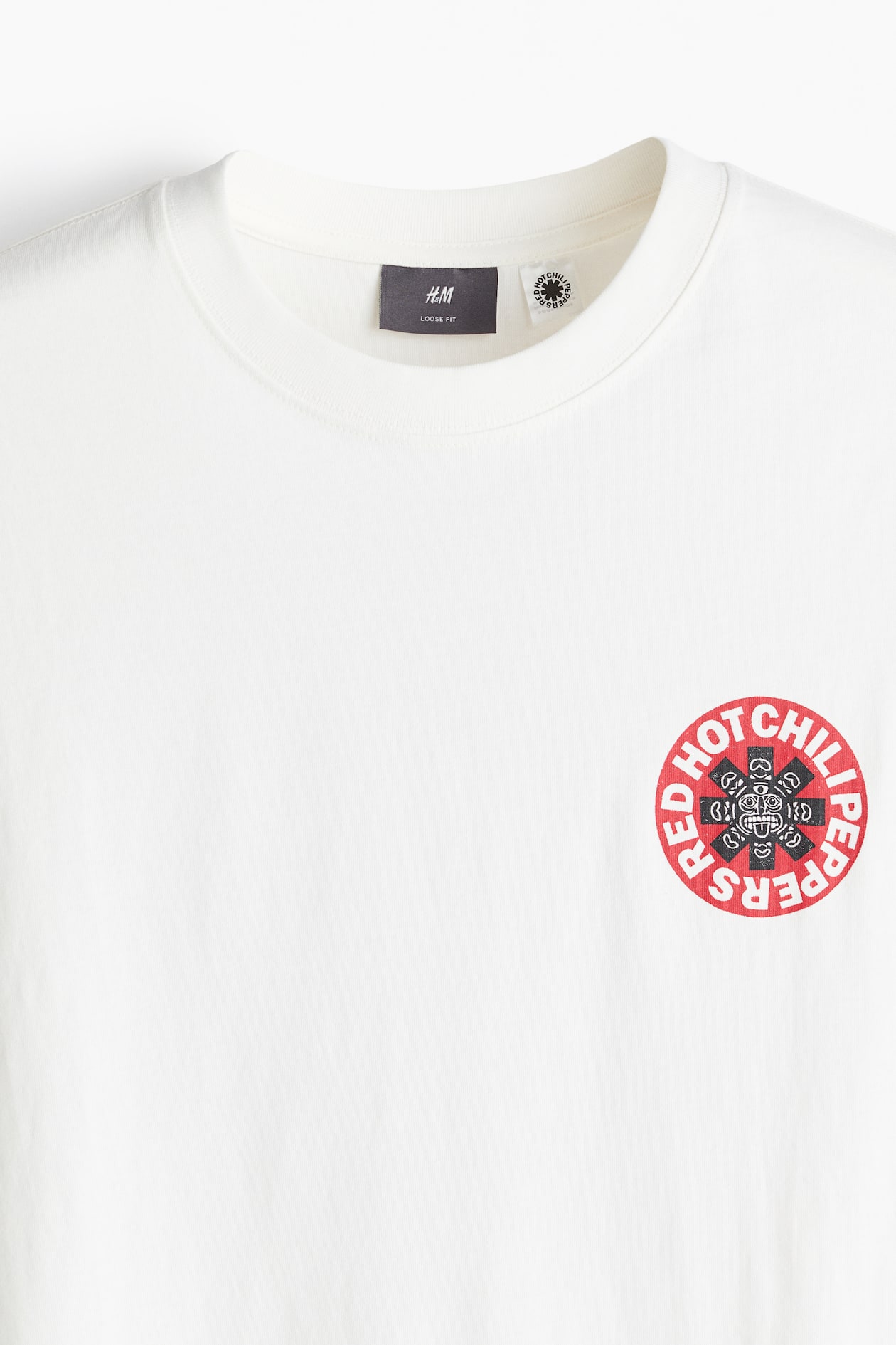 Loose Fit T-shirt - White/Red Hot Chili Peppers - Men | H&M PH