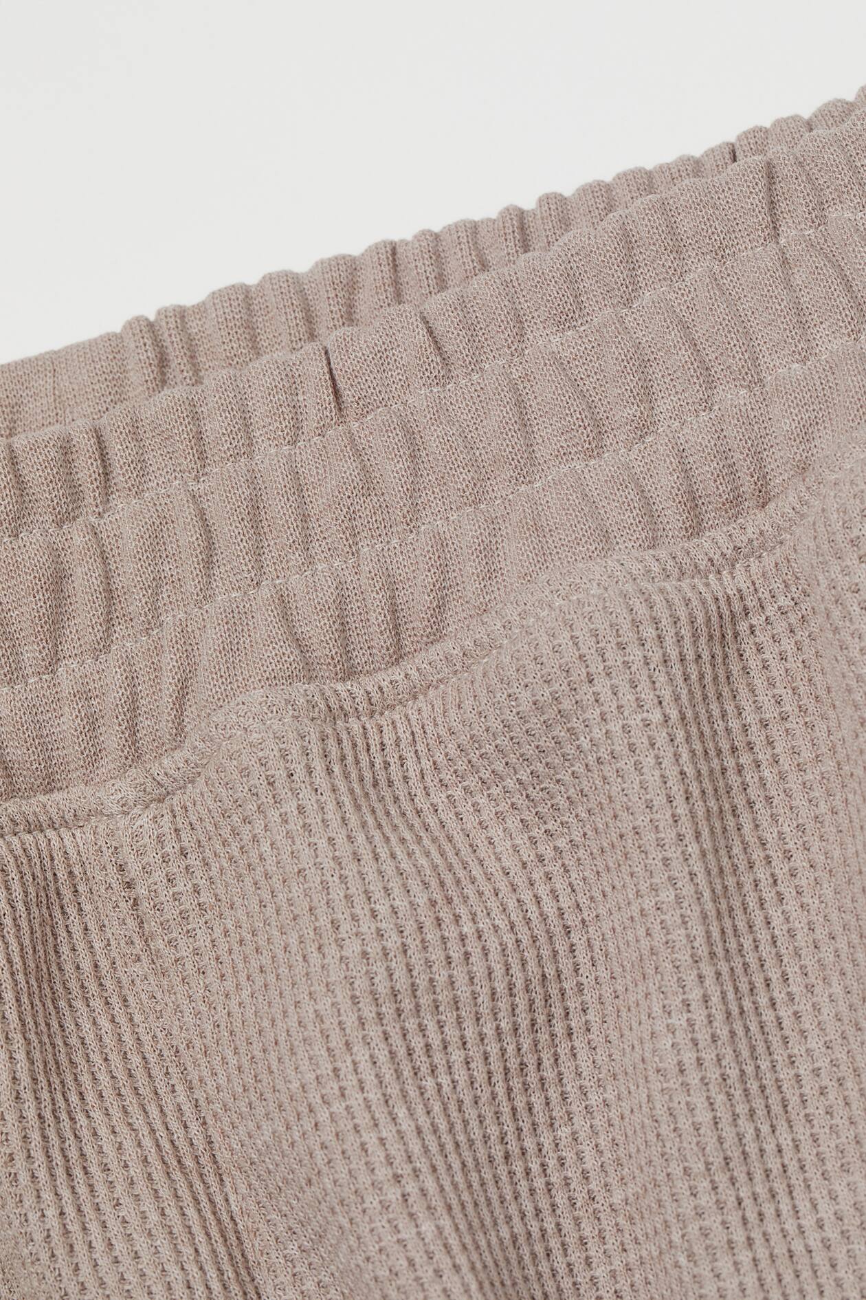 Waffled jersey pyjamas - Beige - Ladies | H&M GB