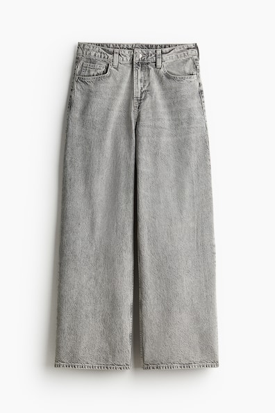 Women's Light gray Wide Regular Jeans | H&M US