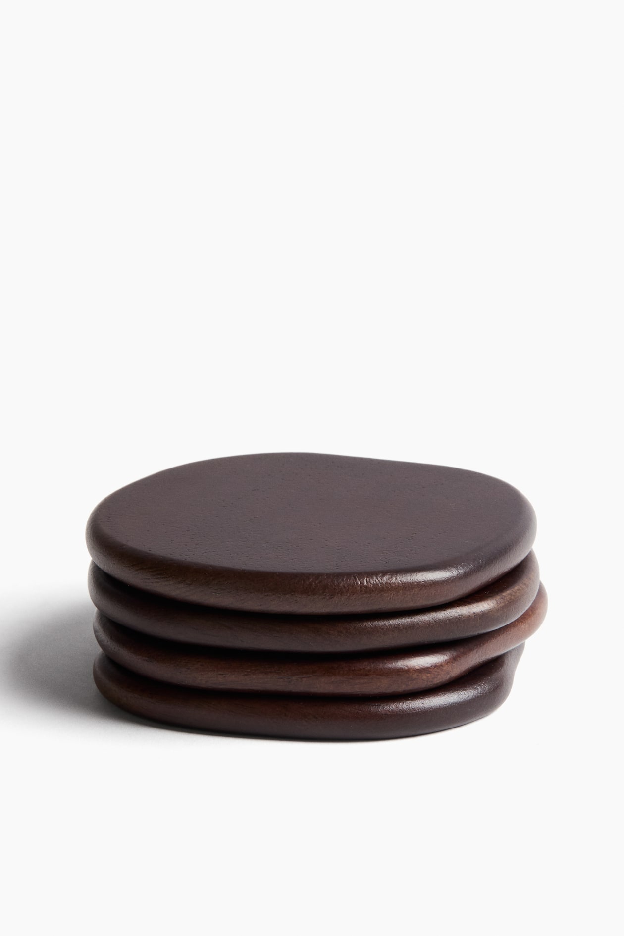 Dark brown 4-Pack Wooden Coasters at H&M Home | H&M CA