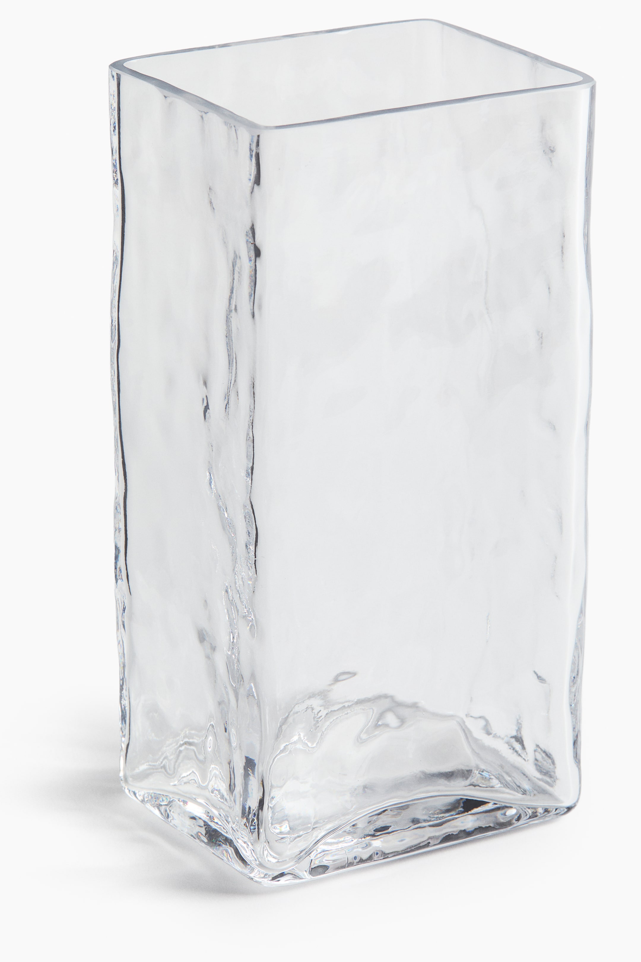 Textured-Glass Vase - Transparent - Home All | H&M US