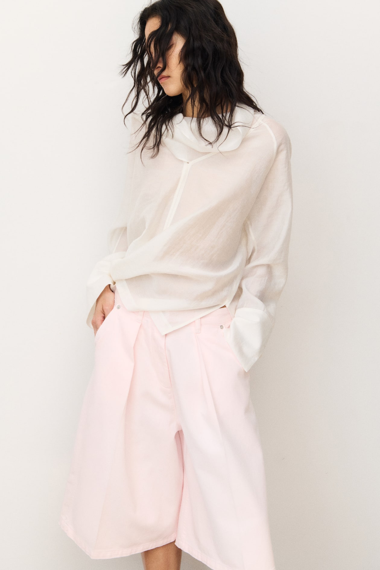 Women's Light pink Denim Bermuda shorts | H&M GB