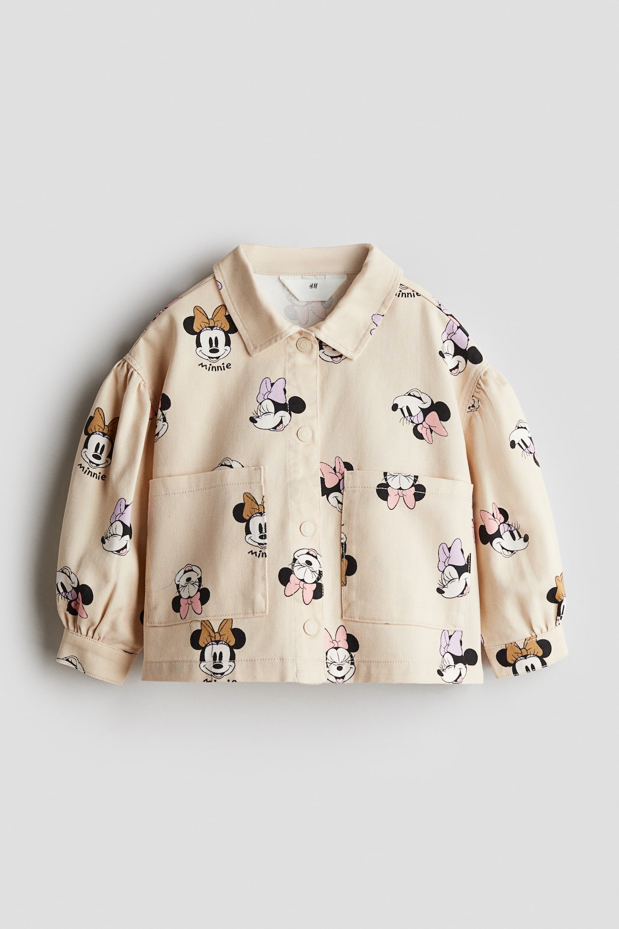 Print Twill Jacket - Light beige/Minnie Mouse - Kids | H&M AU