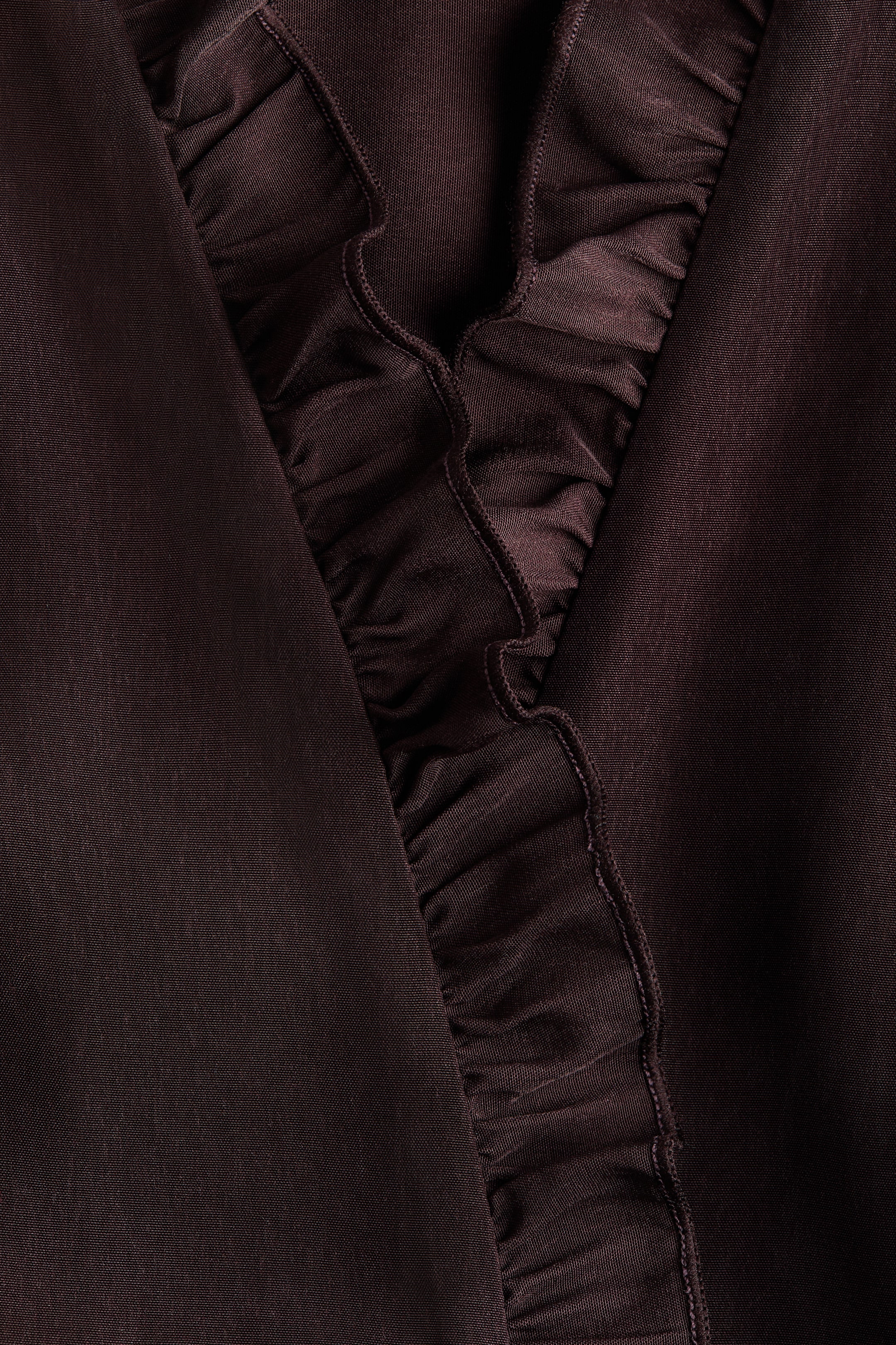 Women's Dark brown Ruffle-Trimmed Dress | H&M CA