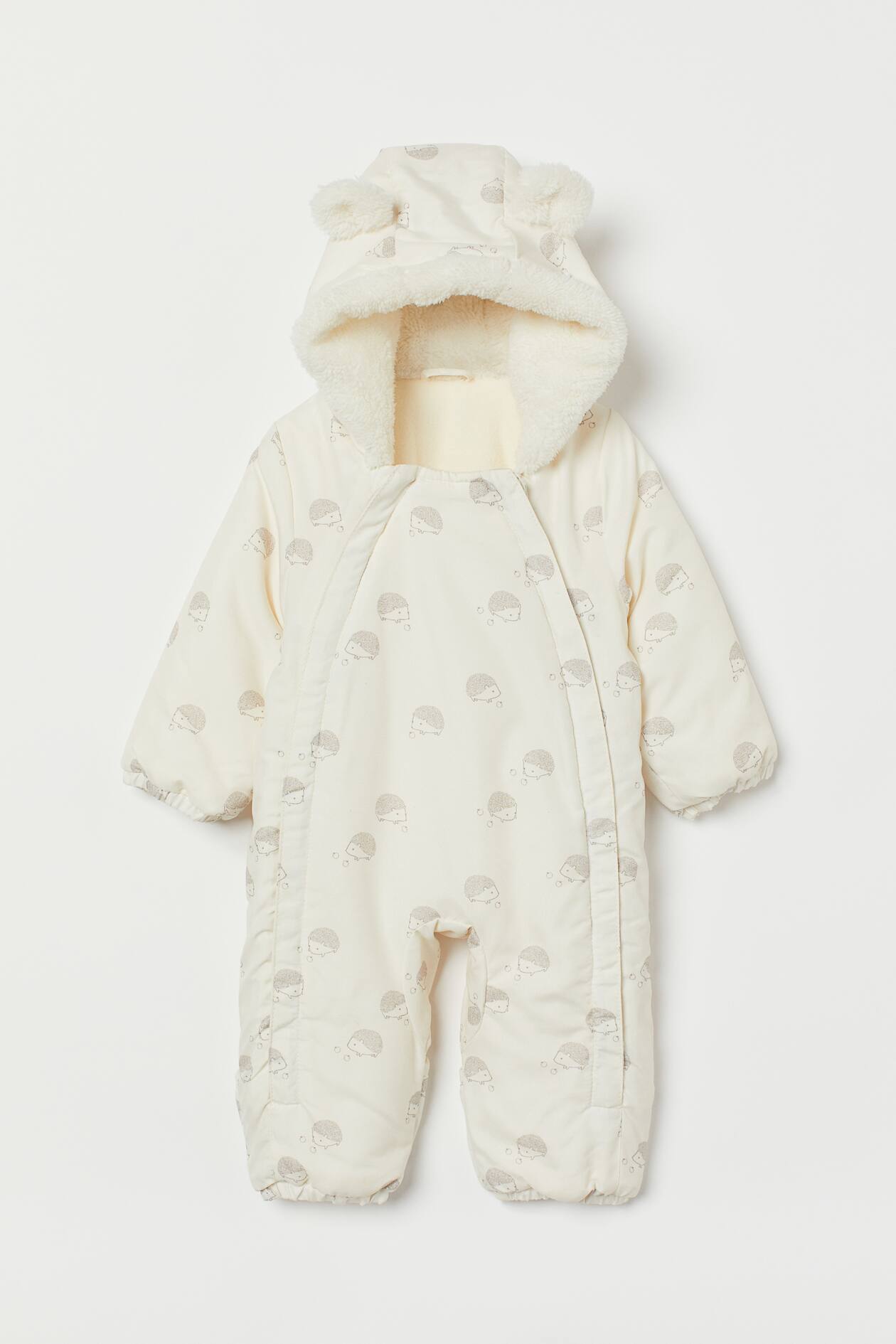 Vadderad overall - Naturvit/Igelkottar - BARN | H&M SE