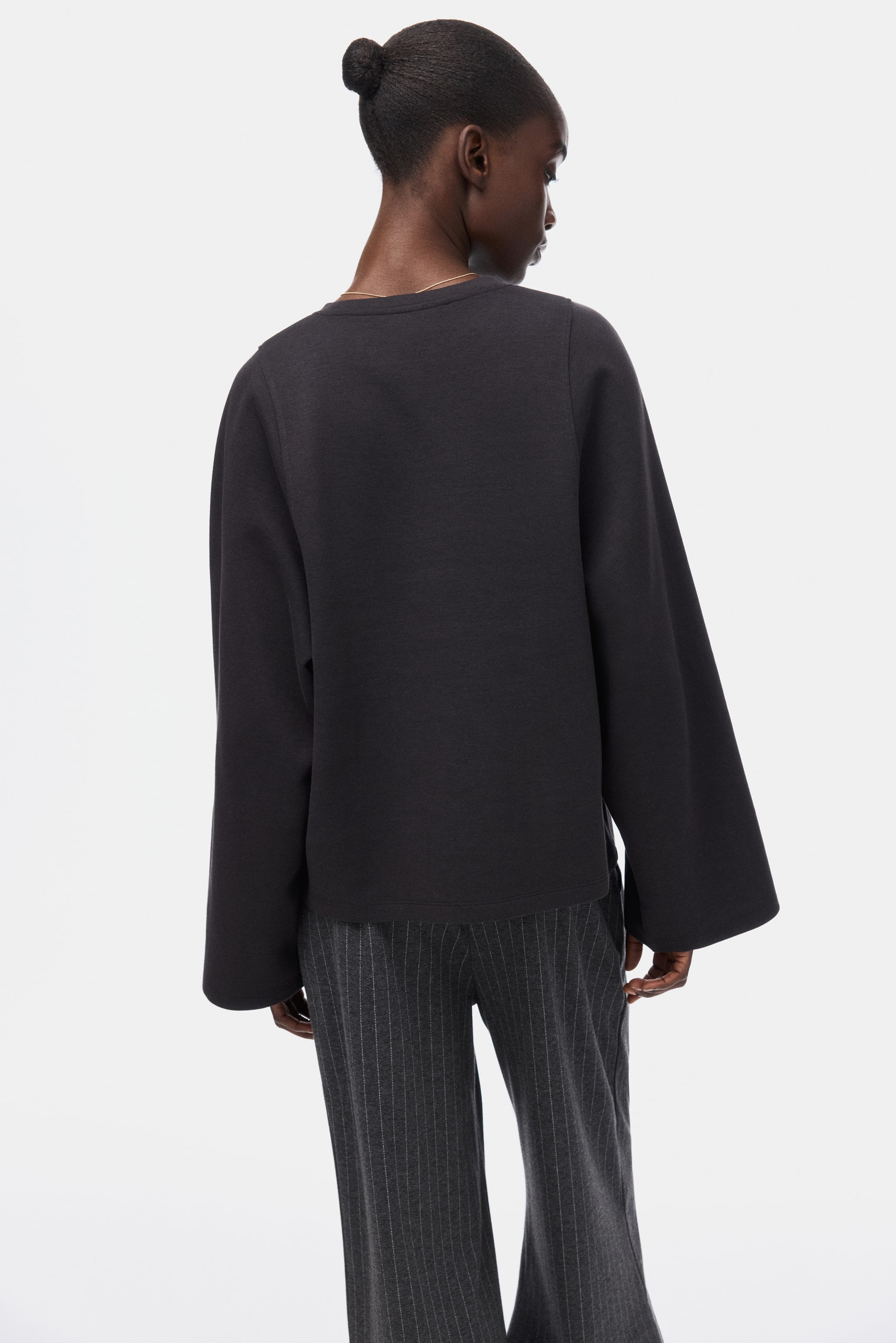Women's Dark gray Oversized Interlock Top | H&M US
